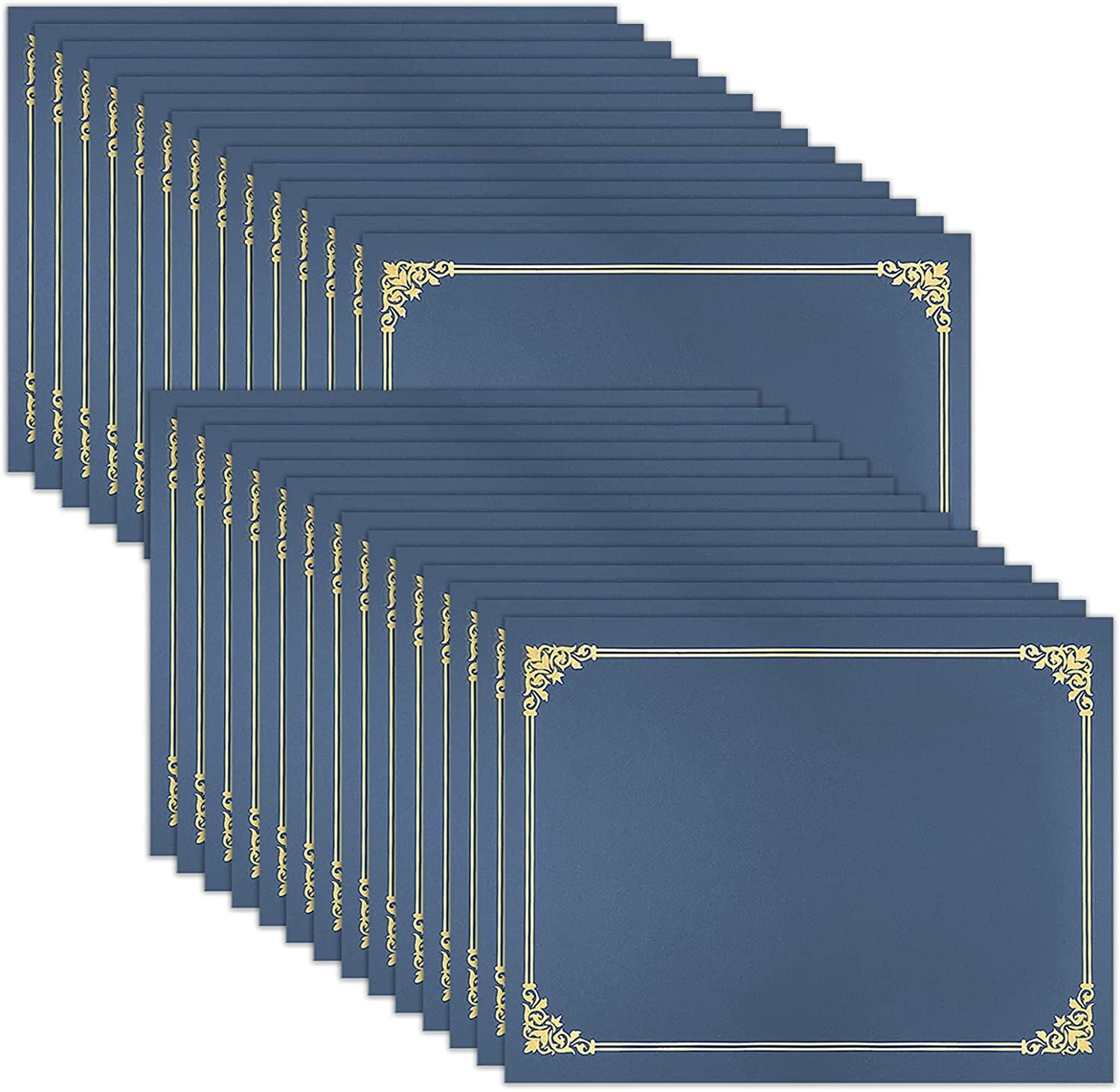 Certificate Holders(Navy Blue, 30 Packs), Diploma Covers Gold Foil Border, for Letter Size 8 ...