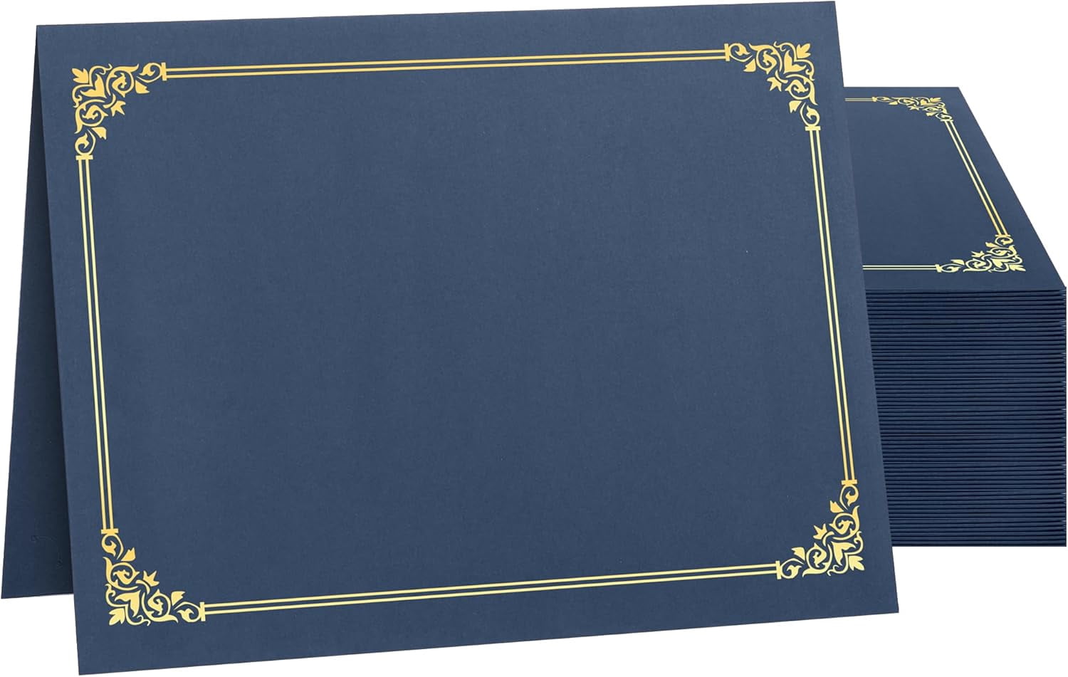 Certificate Holders(Navy Blue, 50 Packs), Diploma Covers Gold Foil ...