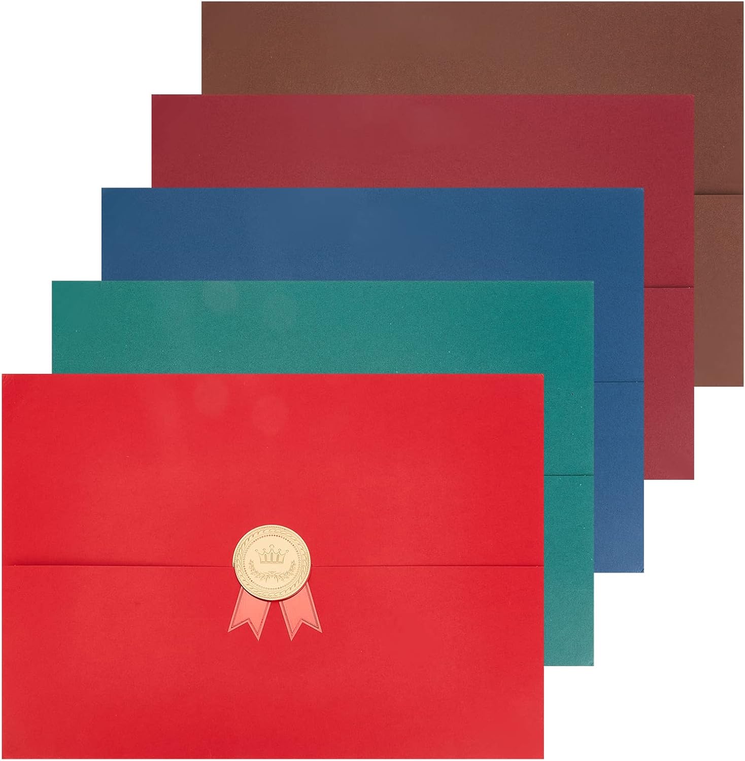 Certificate Holders Paper 5pcs 5 Colors Tri Fold Certificate Covers ...
