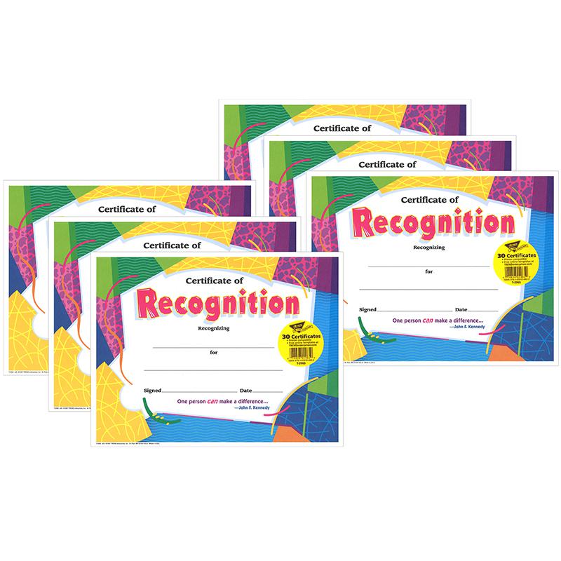 TREND Certificate of Recognition Colorful Classics Certificates, 30 Per ...