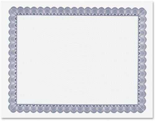 Certificates for Copier/Laser/ Jet, 8 1/2x11, Blue Conventional Border ...