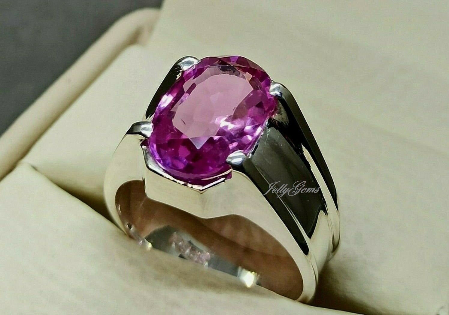 Certified 2.25 Ct Untreated RUBY Men's Ring Real Afghani Ruby ...