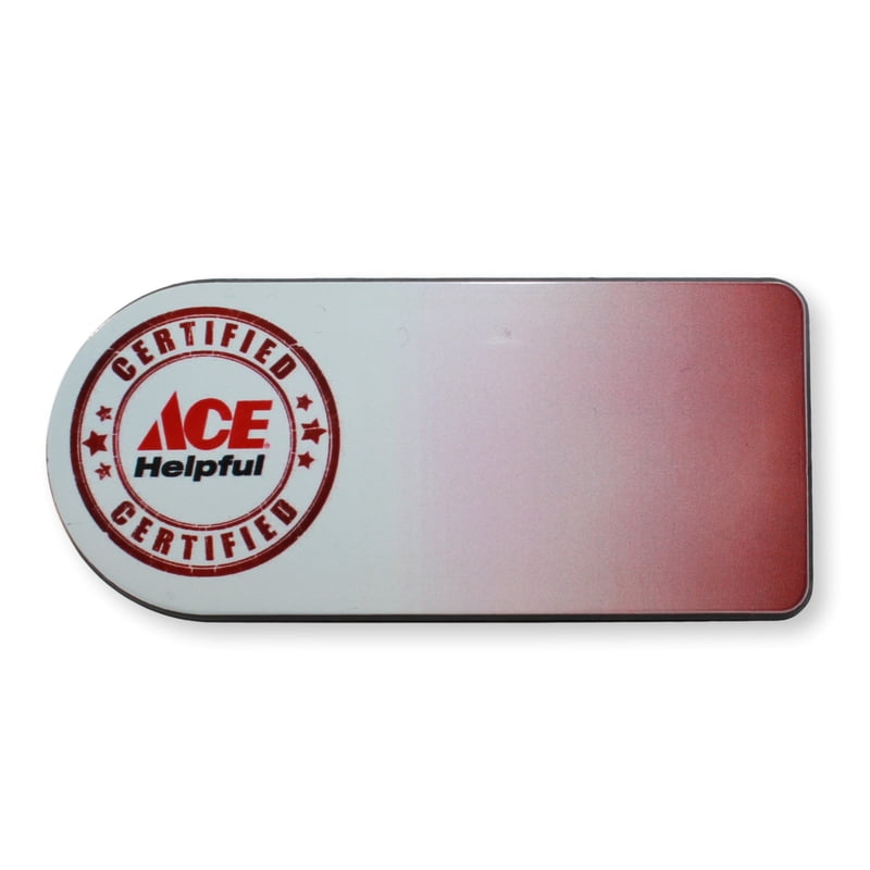 Certified Ace Helpful Red/White Magnetic Plastic Name Badge - Walmart.com