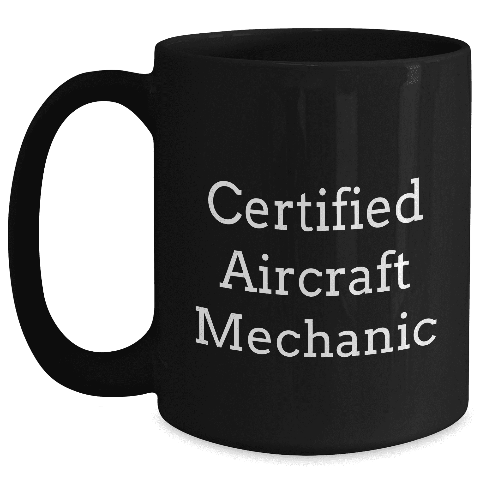 Certified Aircraft Mechanic Gifts from Dad - Funny 'I Fix Planes' Black Coffee Mug for Father's ...
