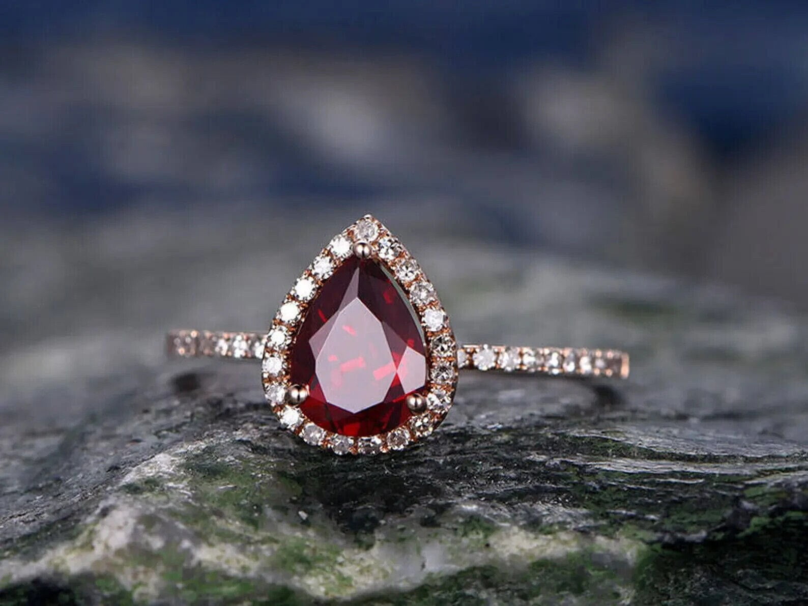 Certified Astrological Rashi Ratna 14k Rose Gold Bridal Wedding Ring ...