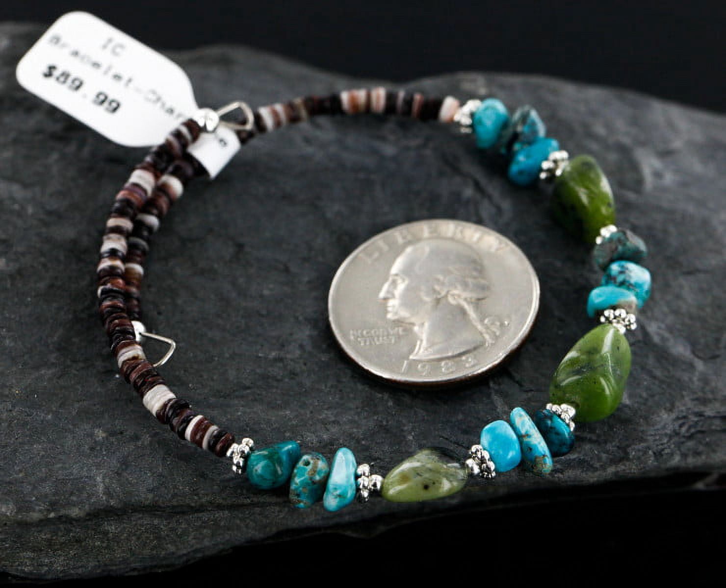 Certified Authentic Navajo Turquoise and JADE Native American WRAP ...