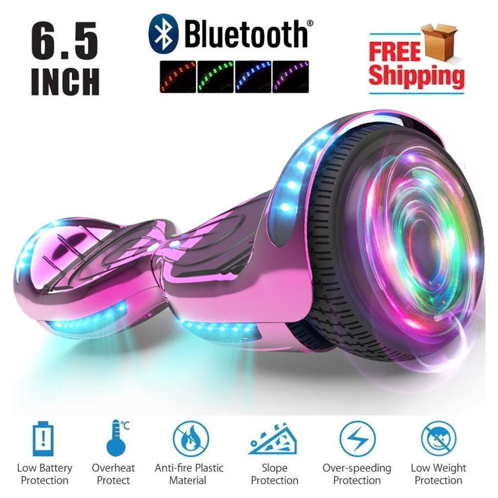 "6.5"" Chrome Pink Two-Wheel Self Balancing Electric Scooter with ...