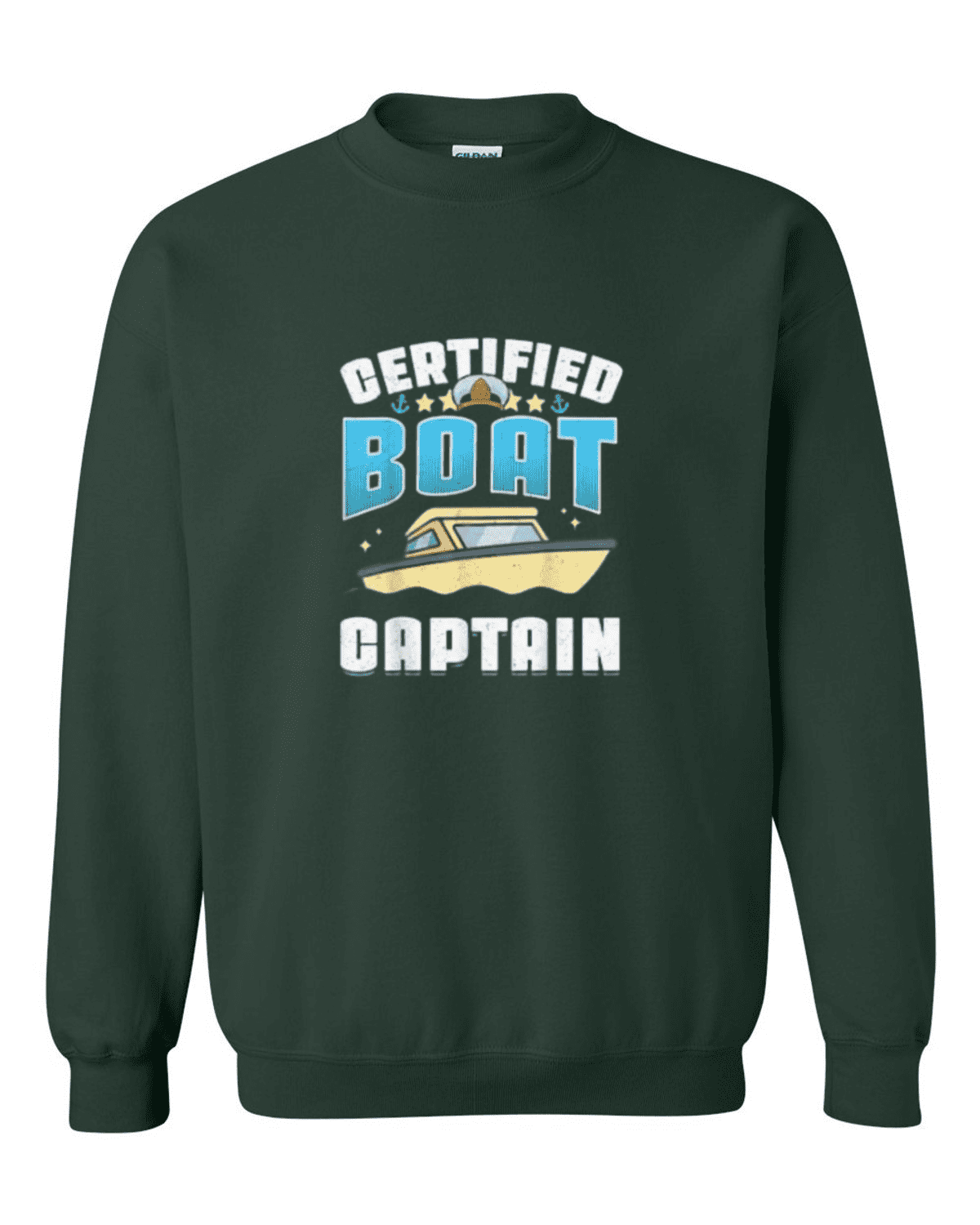 Certified Boat Captain Quote with Nautical Sailor Theme Vibe Sweatshirt ...