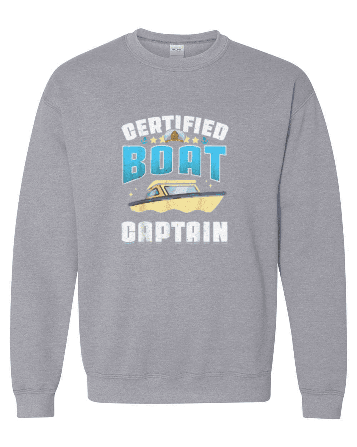 Certified Boat Captain Quote with Nautical Sailor Theme Vibe Sweatshirt ...