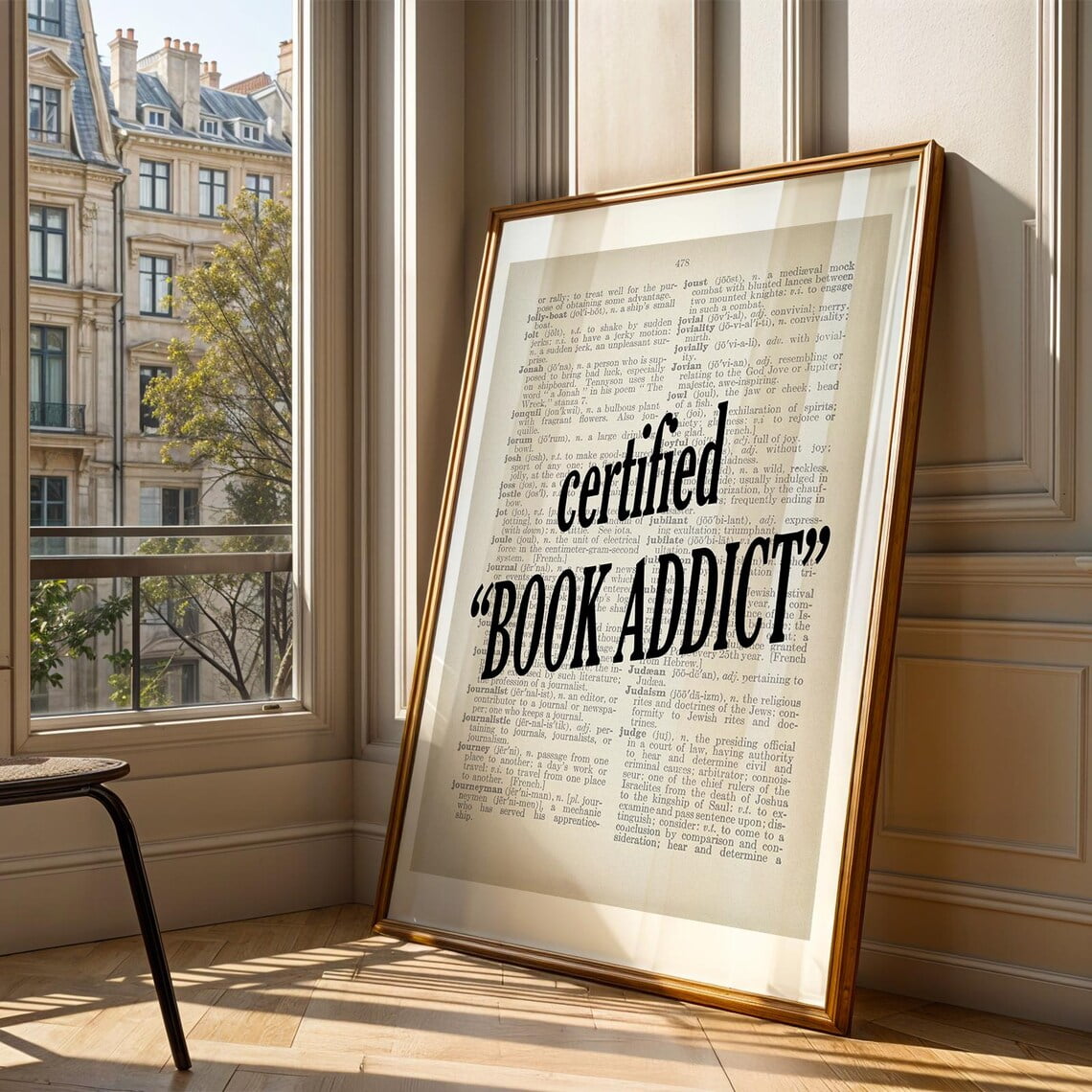 Certified Book Addict - - Book Lover Wall Art - Literary Decor ...