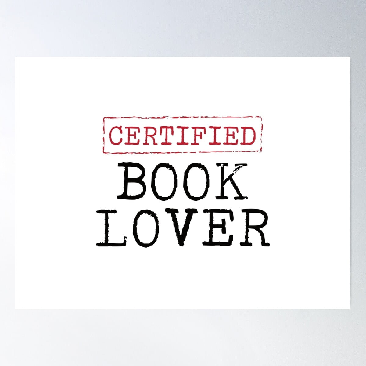 Certified Book Lover Poster Wall Art, Modern Wall Decor For Living Room ...