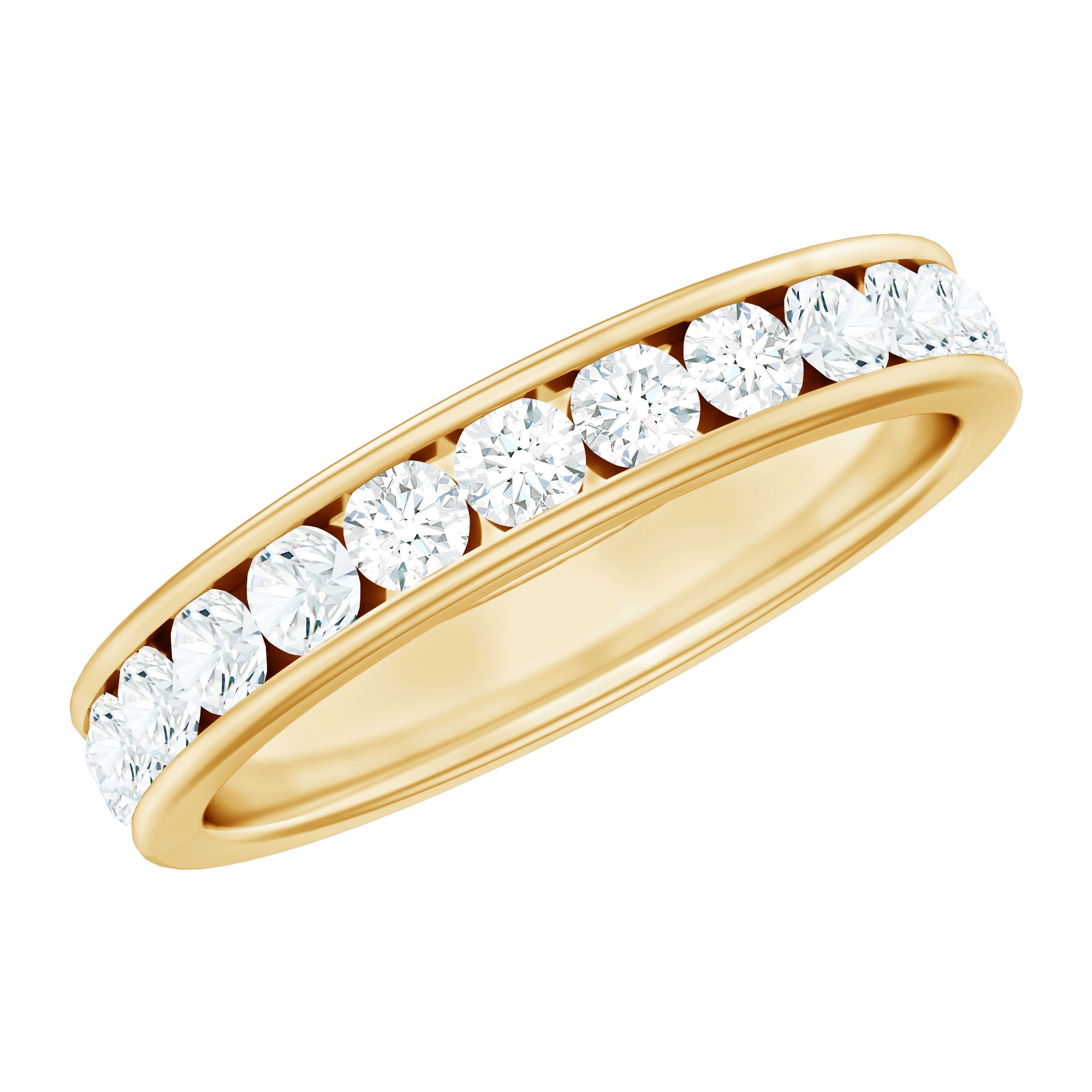 Rosec Jewels Channel Set Lab Diamond Eternity Band - EF-VS Quality Certified - Ready To Gift ...
