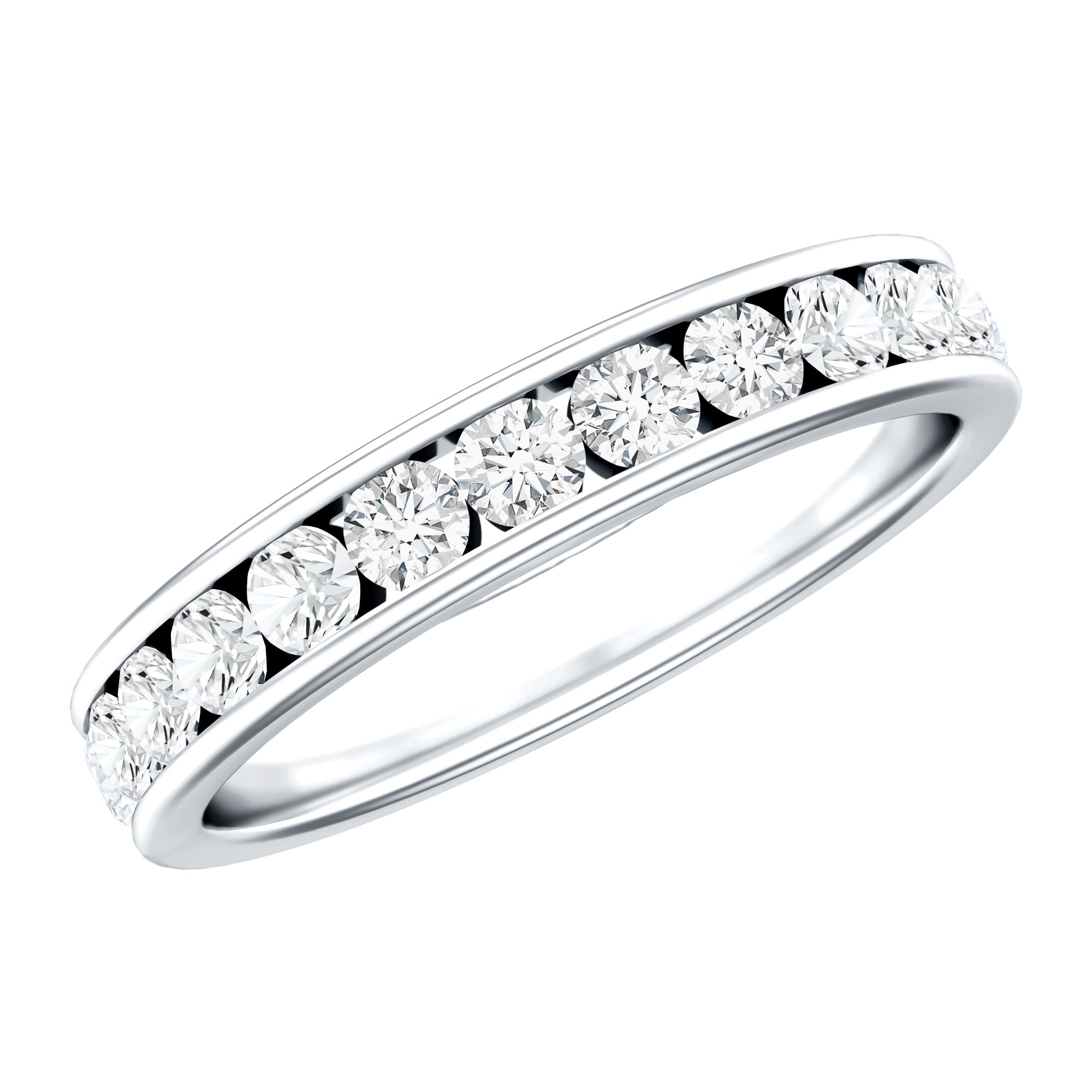 Rosec Jewels Channel Set Lab Diamond Eternity Band - EF-VS Quality ...