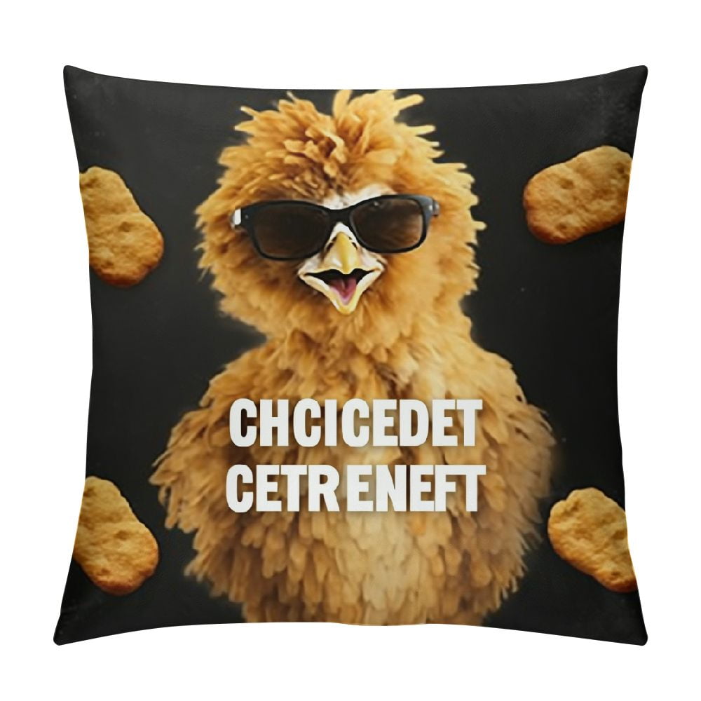 Certified Chicken Nugget Expert - Funny Chicken Nuggets Throw Pillow ...