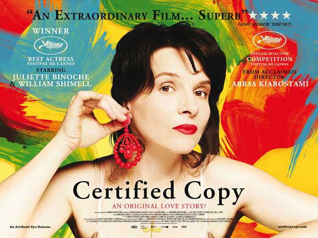 Certified Copy - movie POSTER (UK Style A) (30" x 40") (2010) - Walmart.com