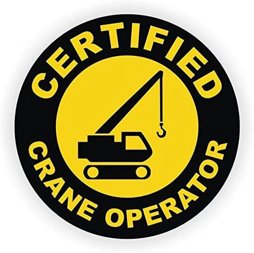 Certified Crane Operator Hard Hat Sticker / Helmet Decal Label Lunch ...