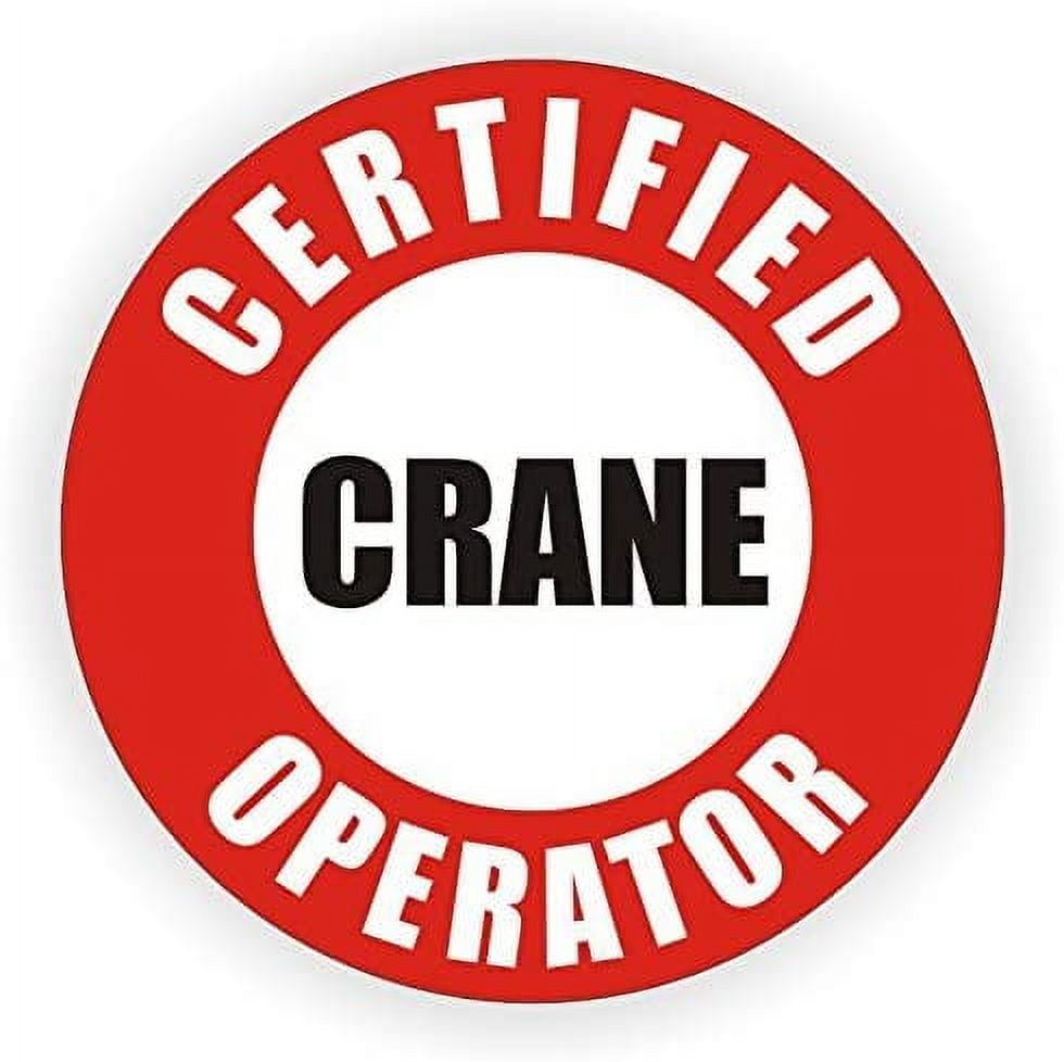 Certified Crane Operator Hard Hat Sticker / Helmet Decal Label Lunch ...