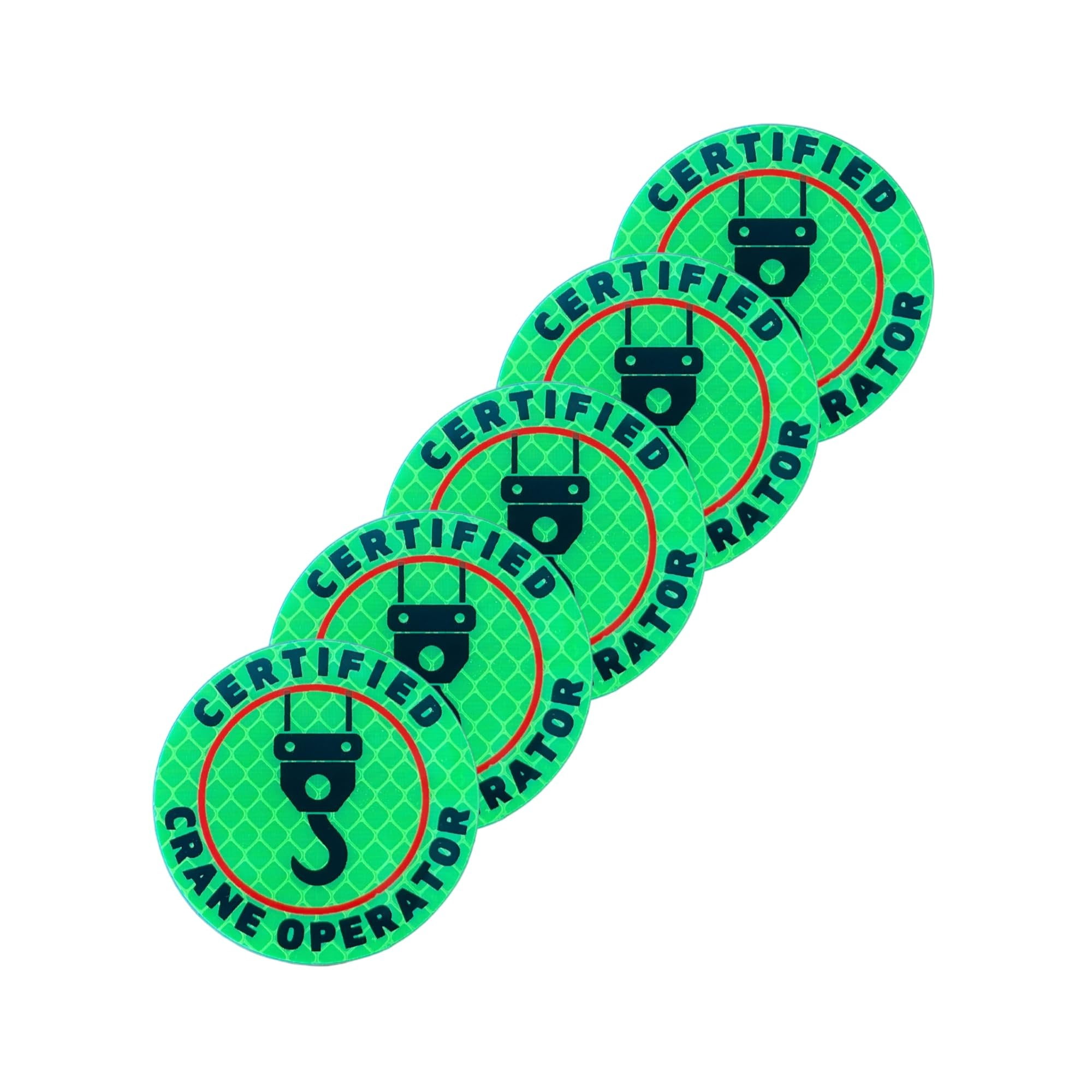 Certified Crane Operator Retro Reflective Hard Hat Safety Stickers 5 pk ...