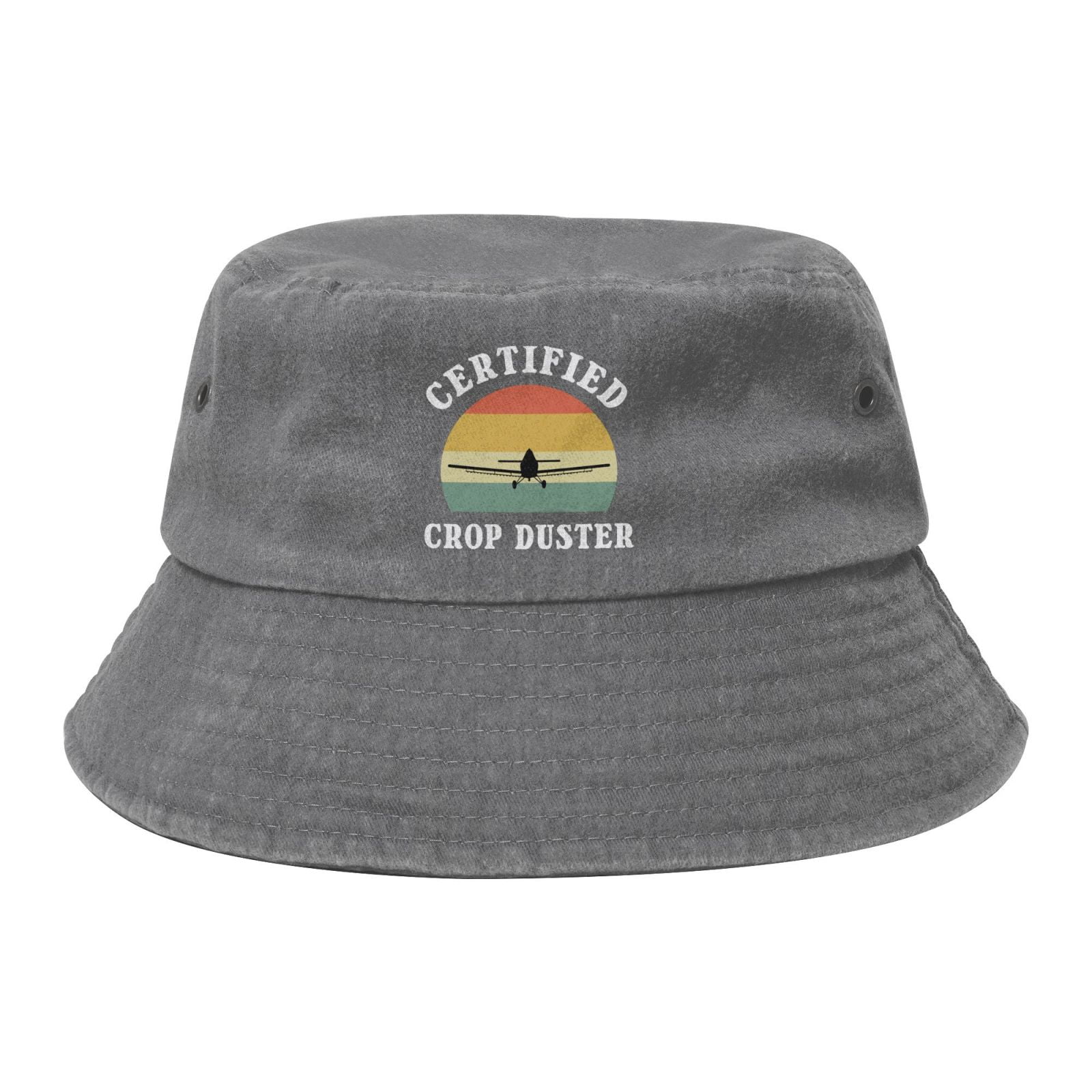 Certified Crop Duster Washed Bucket Hat For Men Women Denim Bucket Hat ...