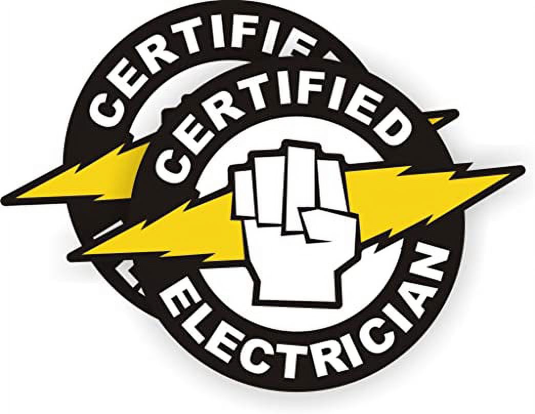 Certified Electrician Hard Hat Sticker / Helmet Decal Label Lunch Tool ...