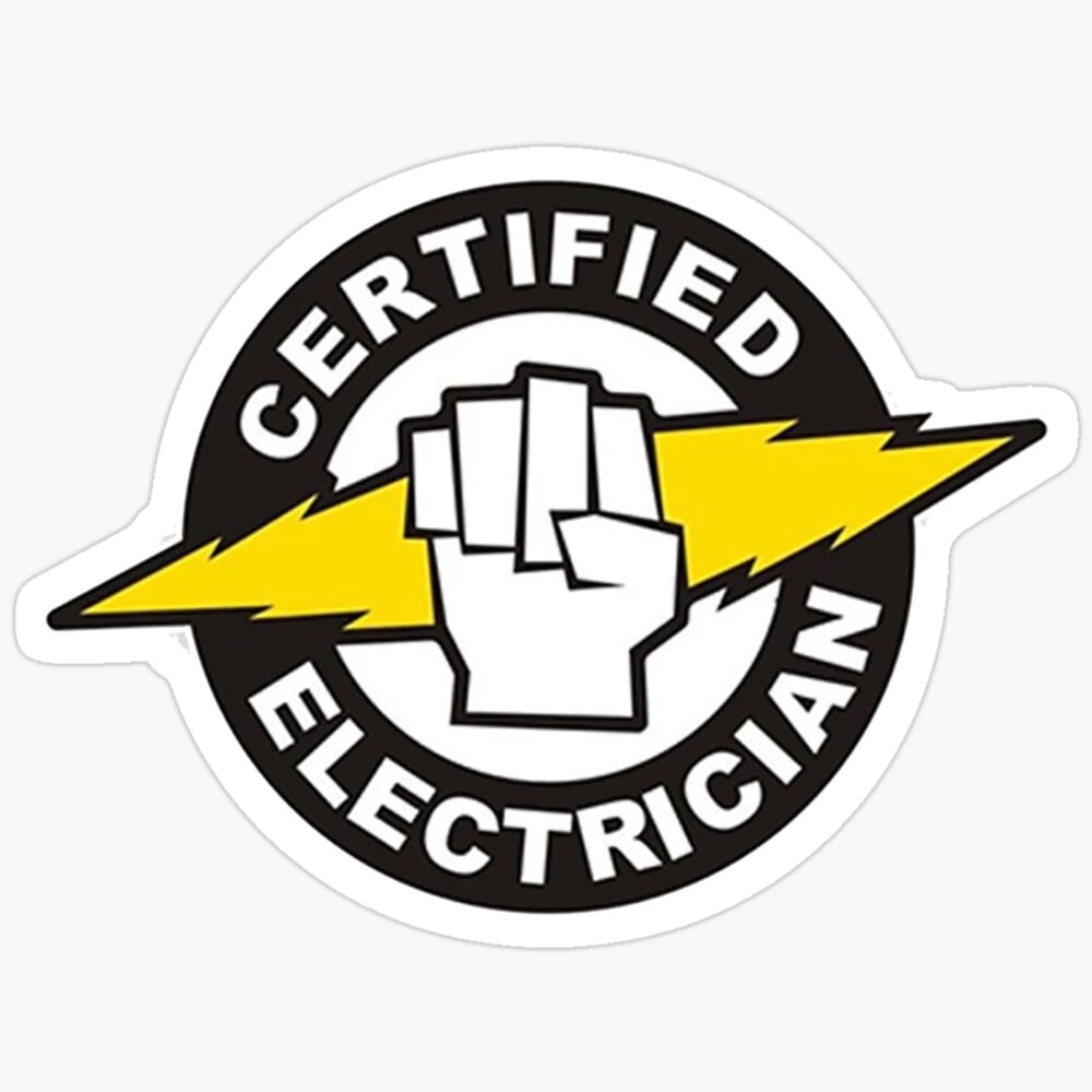Certified Electrician Sticker Phone Decal Water Bottle Stickers Car ...