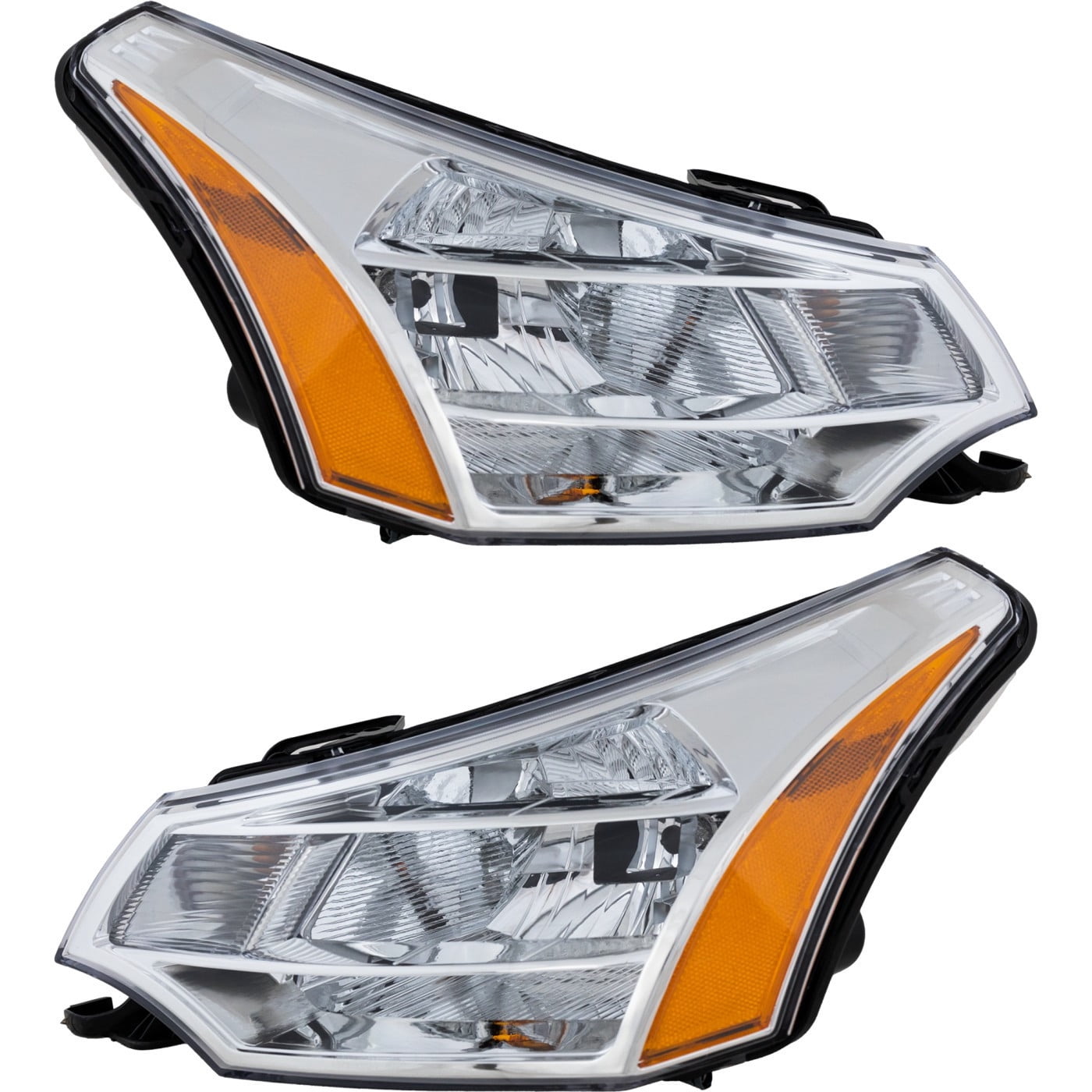Certified Ford for Focus 2008-2011 Left & Right Headlights with Bulbs ...
