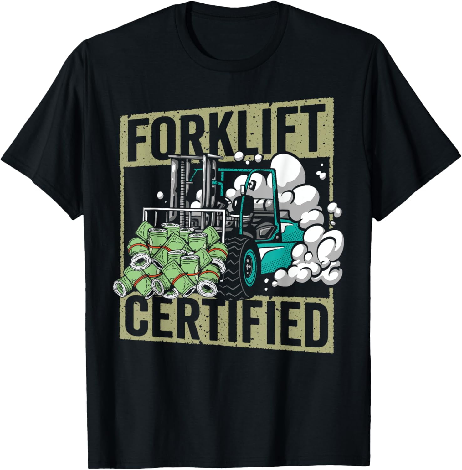 Certified Forklift Operator Funny Forklift Driver Gift T-Shirt ...