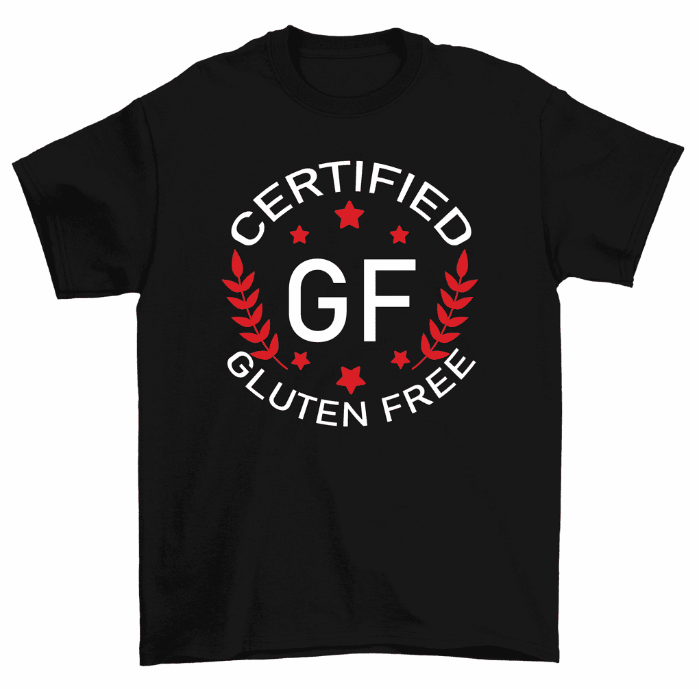 Certified GF Gluten Free T-Shirt Men Women Unisex - Walmart.com