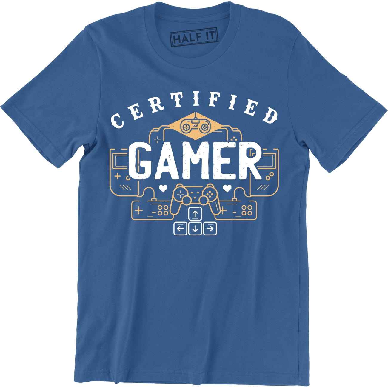 Certified Gamer Controllers Achievement Pro Gaming Men's T-Shirt ...