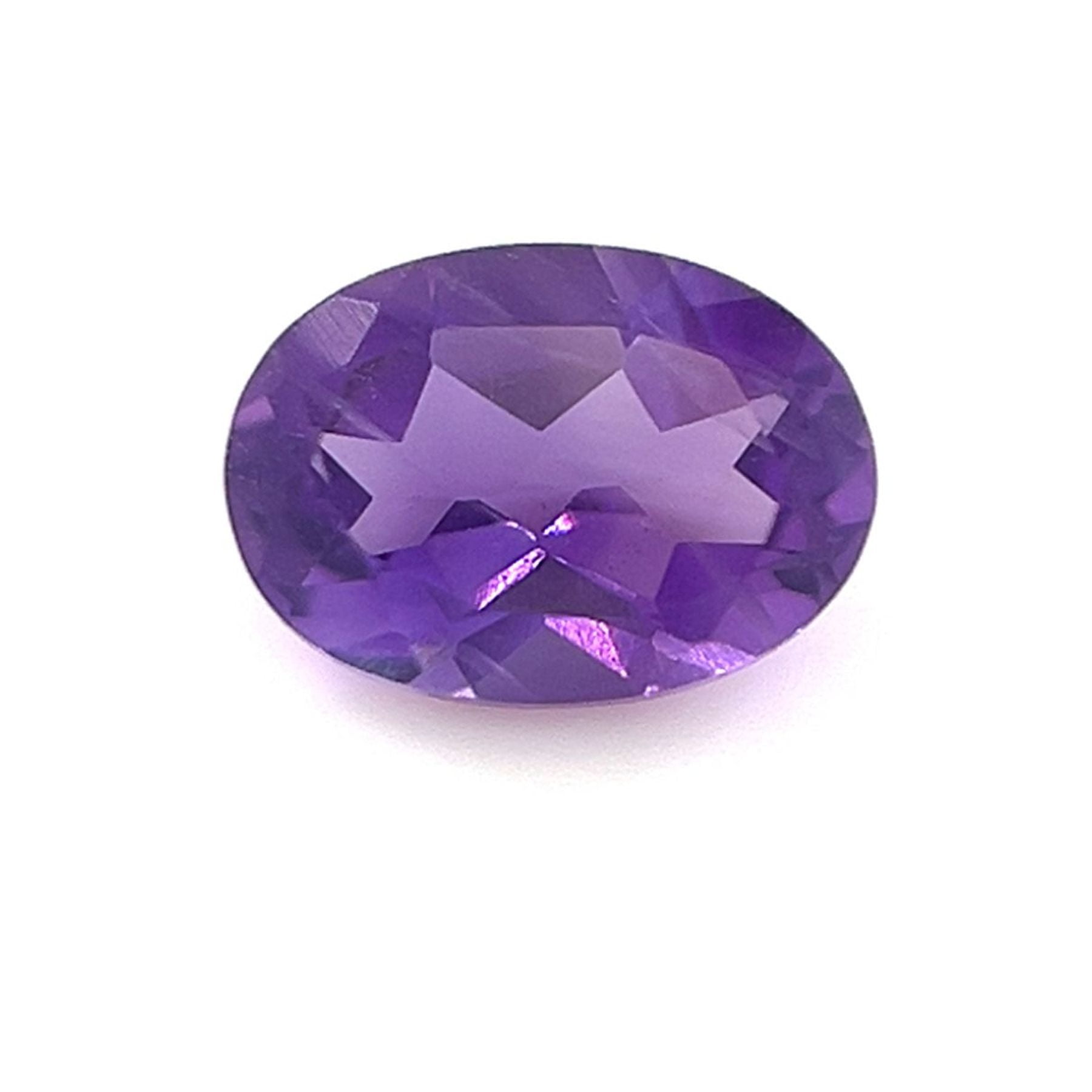 Certified Genuine 0.75 Carat Amethyst Oval Shape Brilliant Cut 7x5 mm ...