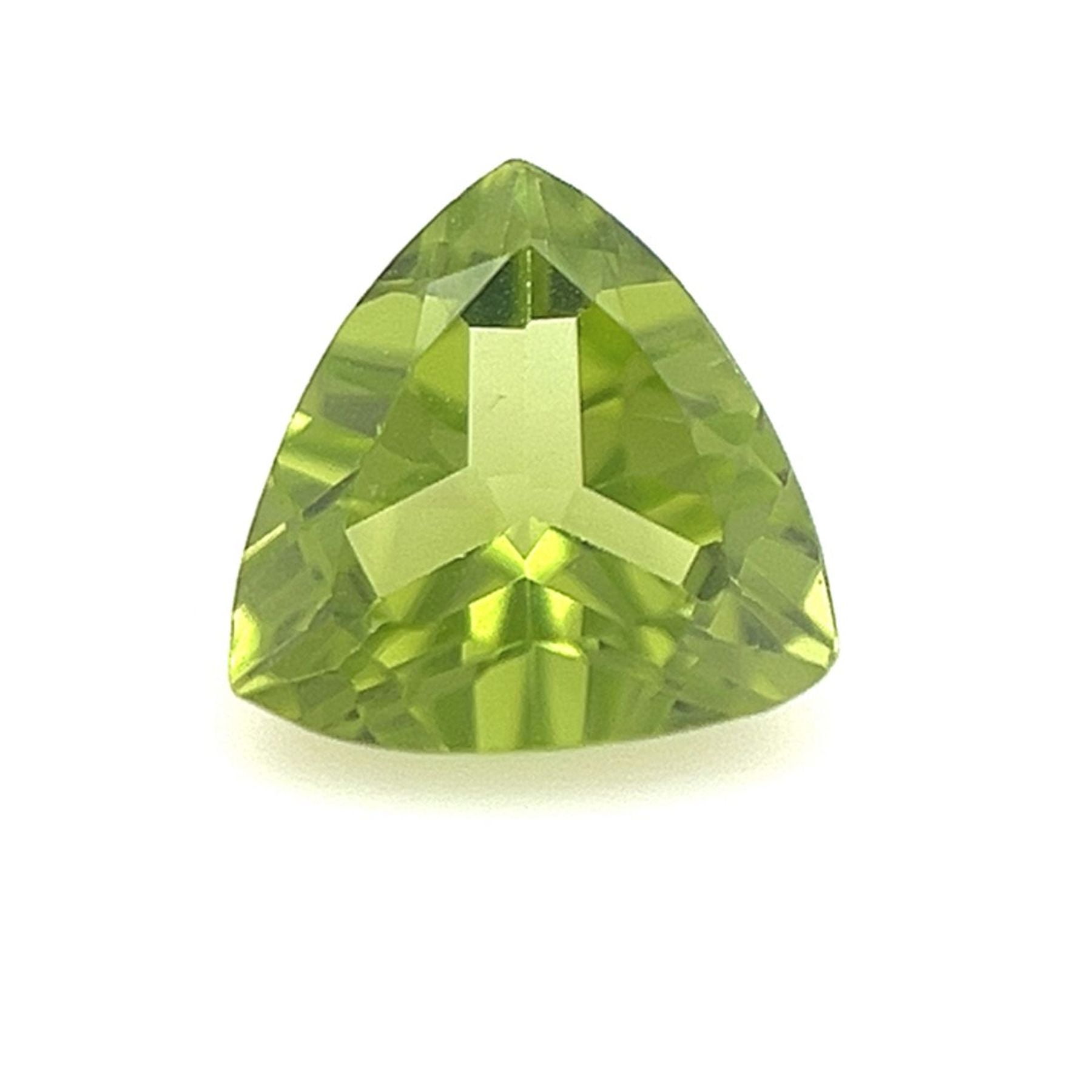 Certified Genuine 1.25 Carat Peridot Trilliant Shape Brilliant Cut 7x7 ...