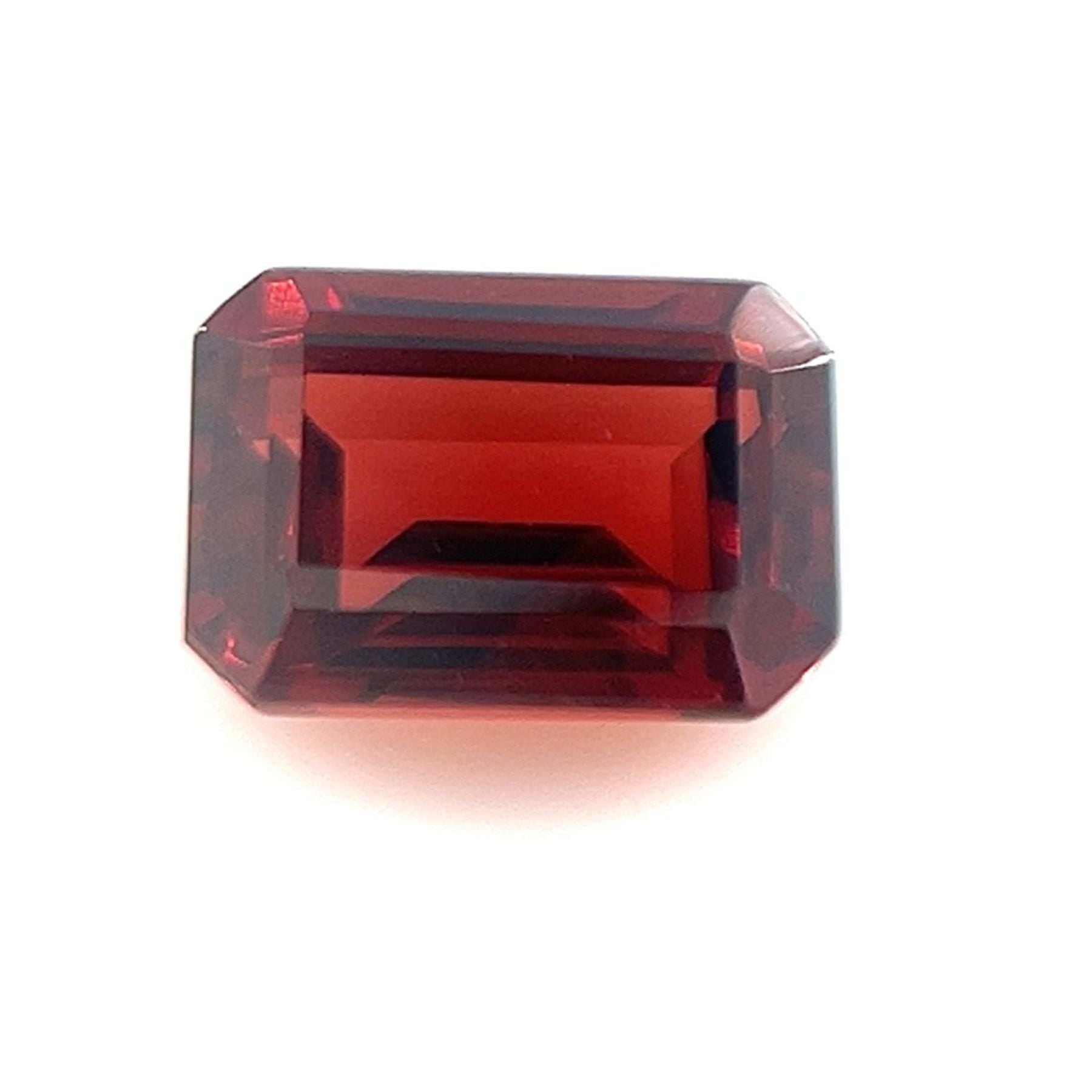 Certified Genuine 1.25 Carat Red Garnet Emerald Shape Step Cut 7x5 mm ...