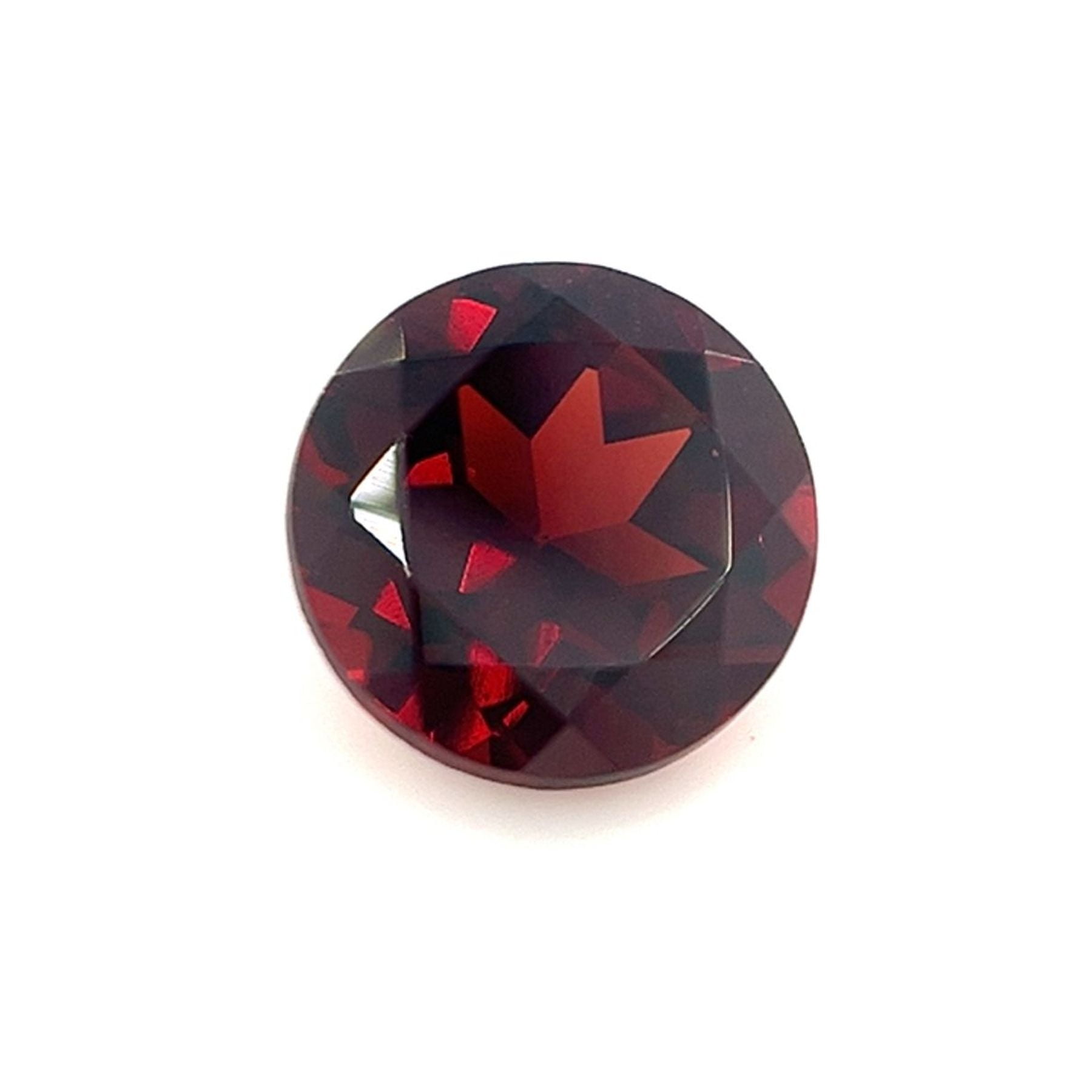 Certified Genuine 1.5 Carat Red Garnet Round Shape Brilliant Cut 7 mm ...
