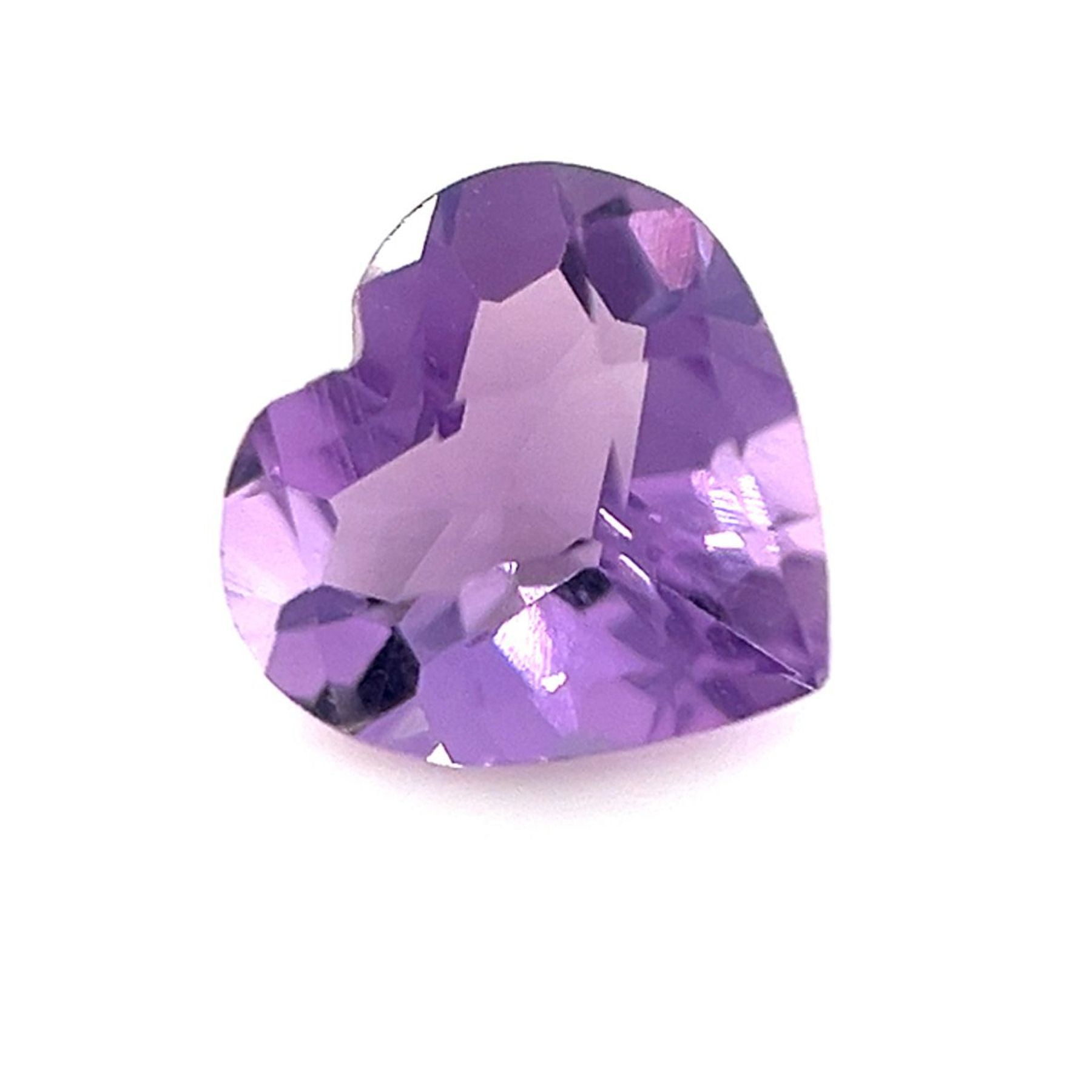 Certified Genuine 1 Carat Amethyst Heart Shape Checkerboard Cut 7x7 mm ...