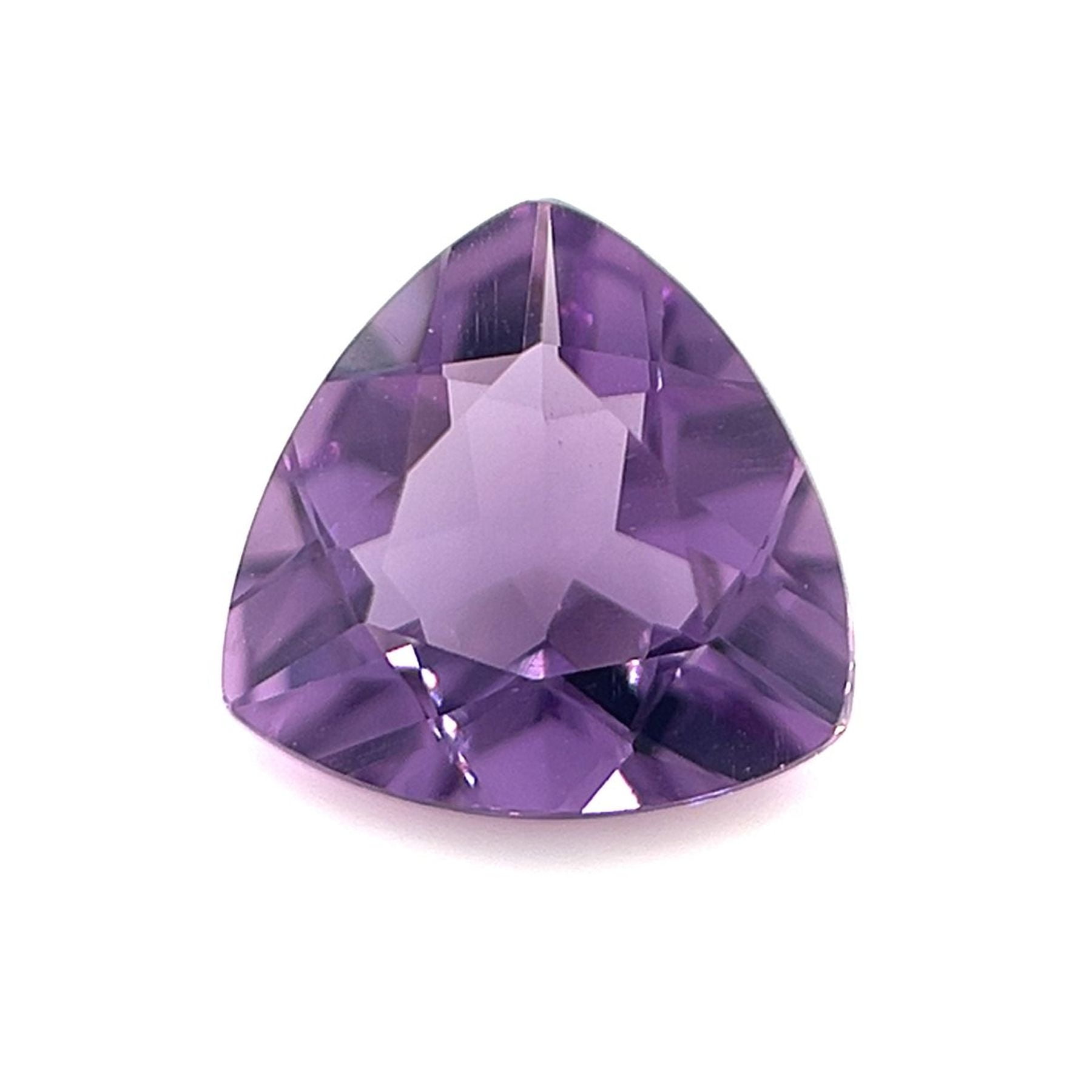 Certified Genuine 2 Carat Amethyst Trilliant Shape Brilliant Cut 9 mm ...