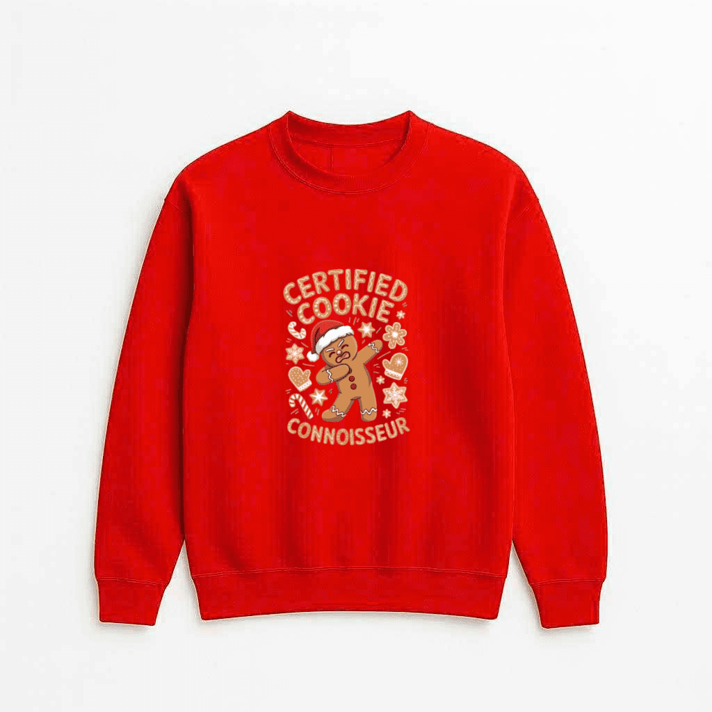 Certified Gingerbread Connoisseur Festive Holiday Baker Cozy Sweatshirt, up to size 5XL ...