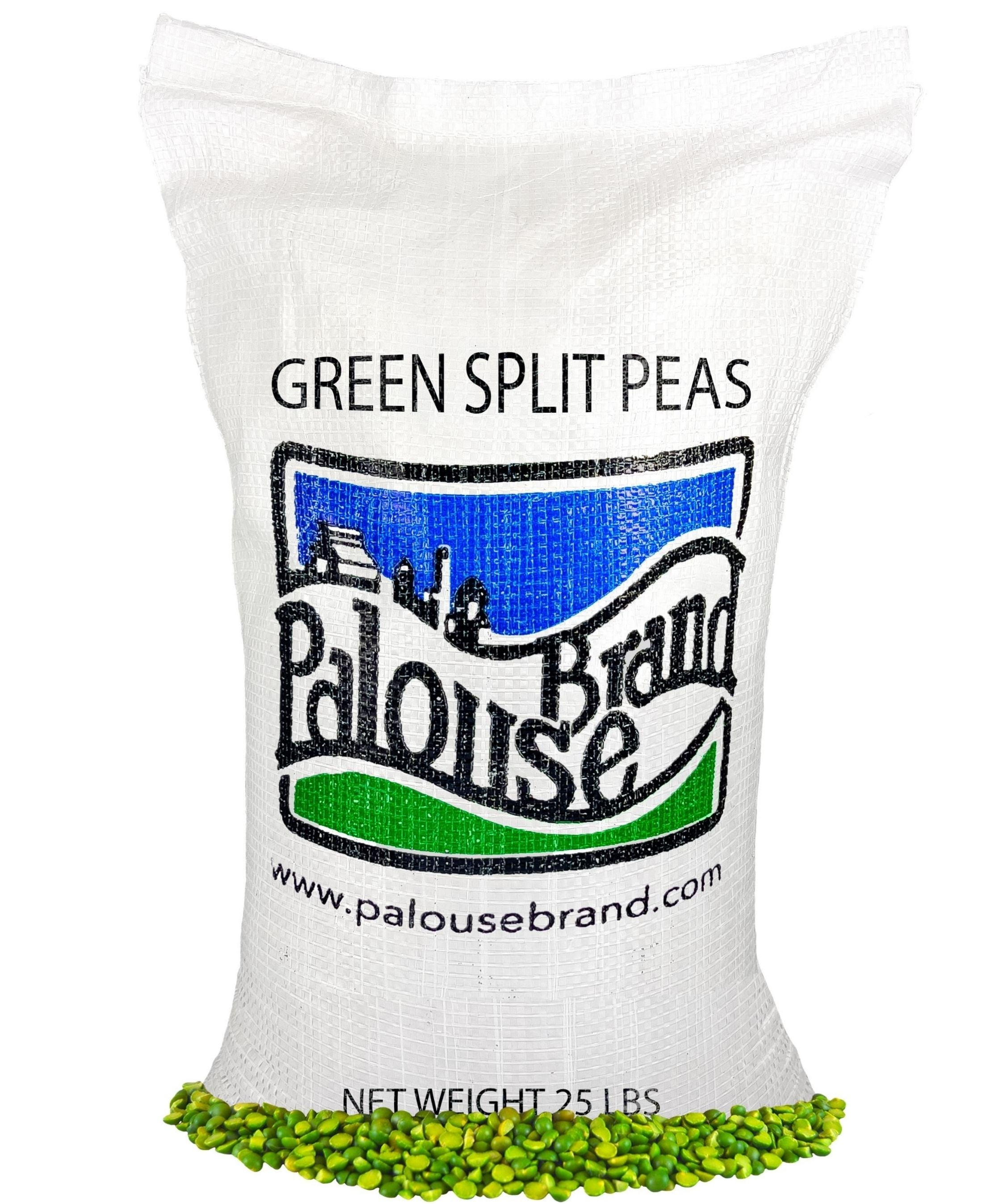 Palouse Brand - Non-GMO, Green Split Peas, 25 lbs, USA Grown, Shelf ...