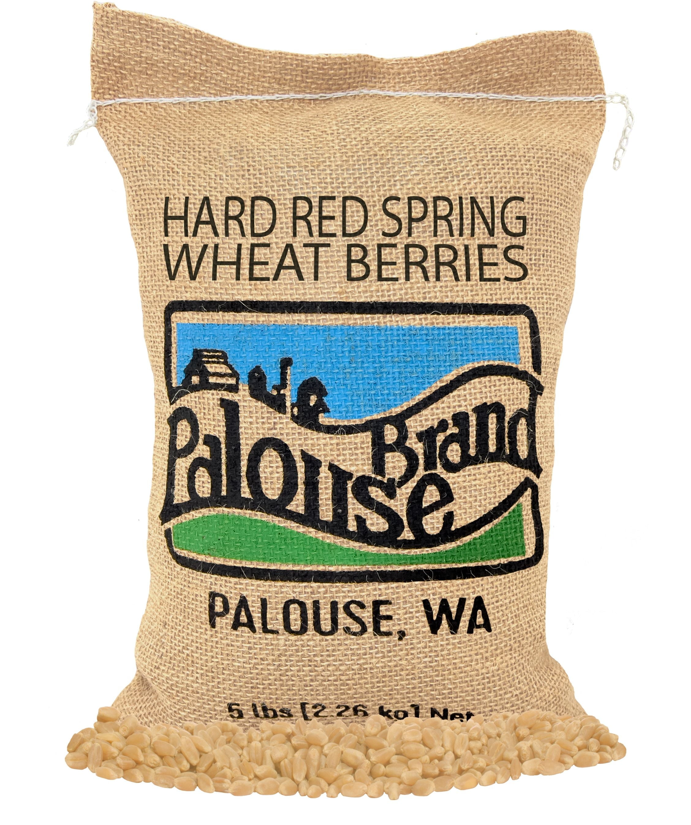 Palouse Brand Hard Red Spring Wheat Berries 5 LBS | Non-GMO, Kosher ...