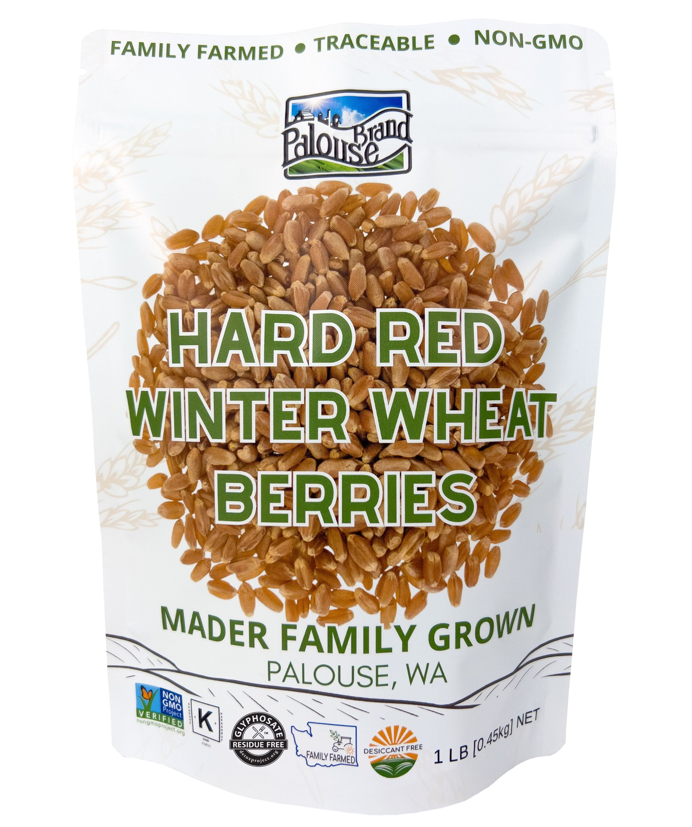 Certified Glyphosate Residue Free Hard Red Winter Wheat Berries | 1 LB ...