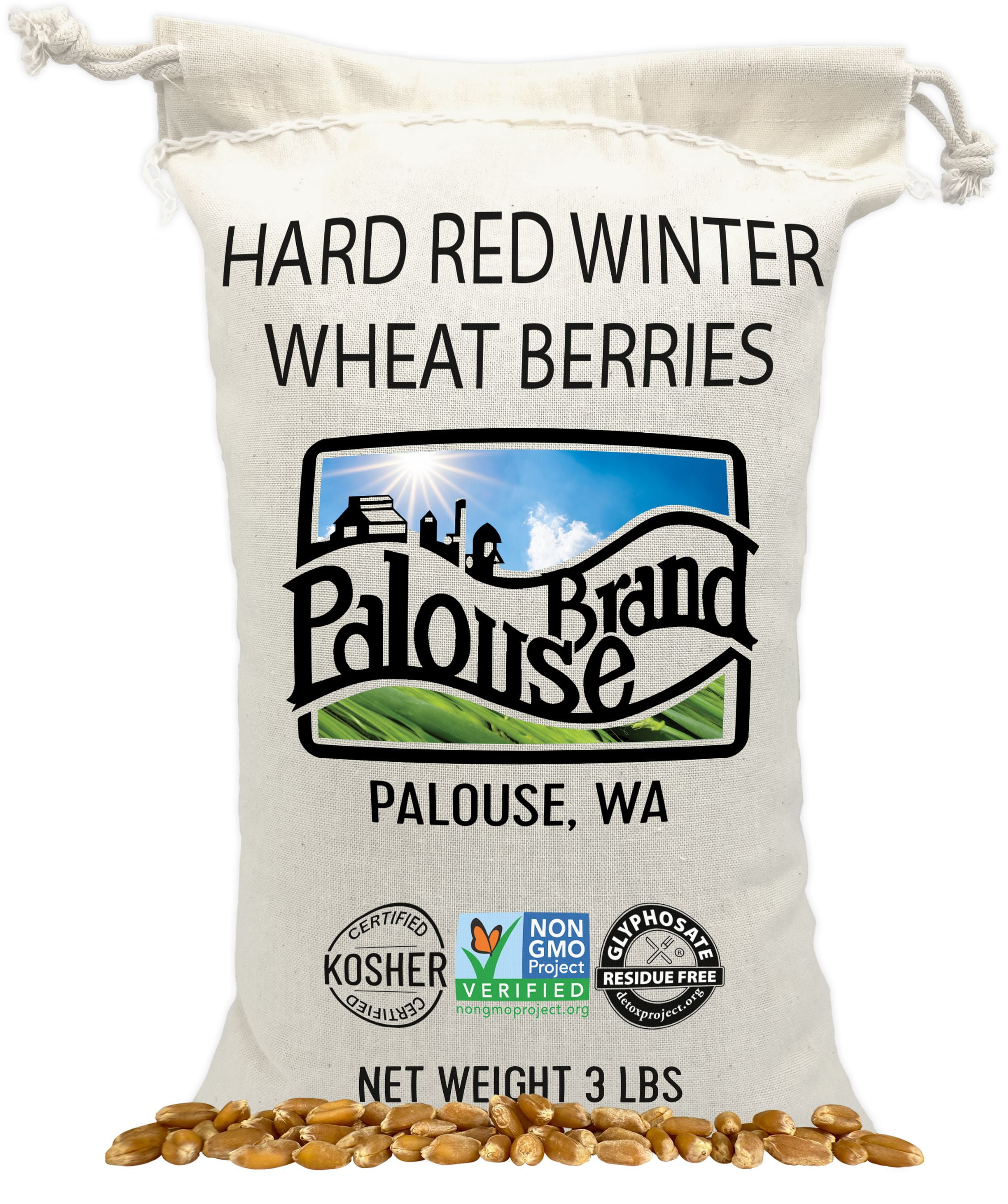 Certified Glyphosate Residue Free Hard Red Winter Wheat Berries | 3 LBS ...