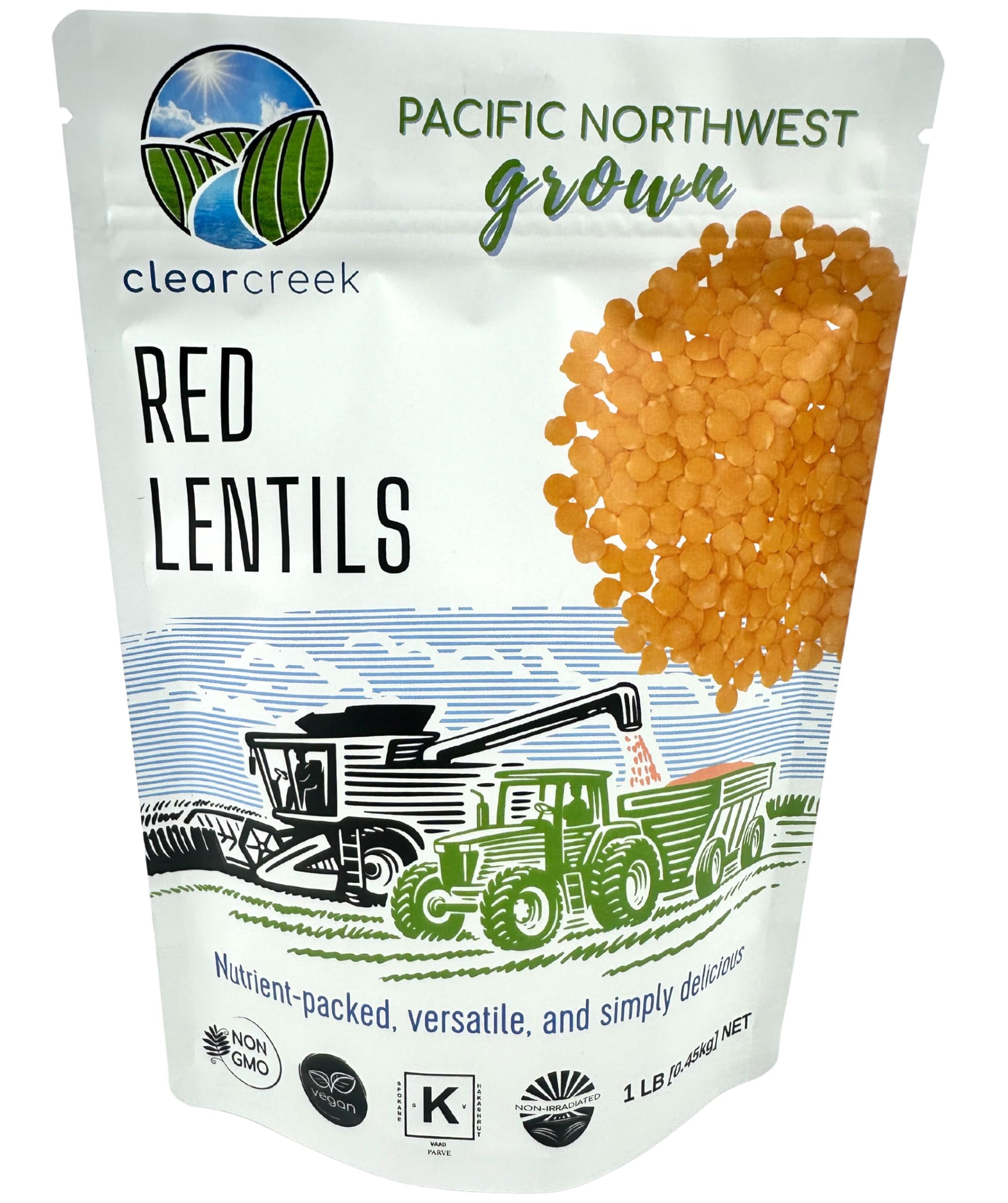 Certified Glyphosate Residue Free Red Lentils | 1 LB | Non-GMO | Kosher ...