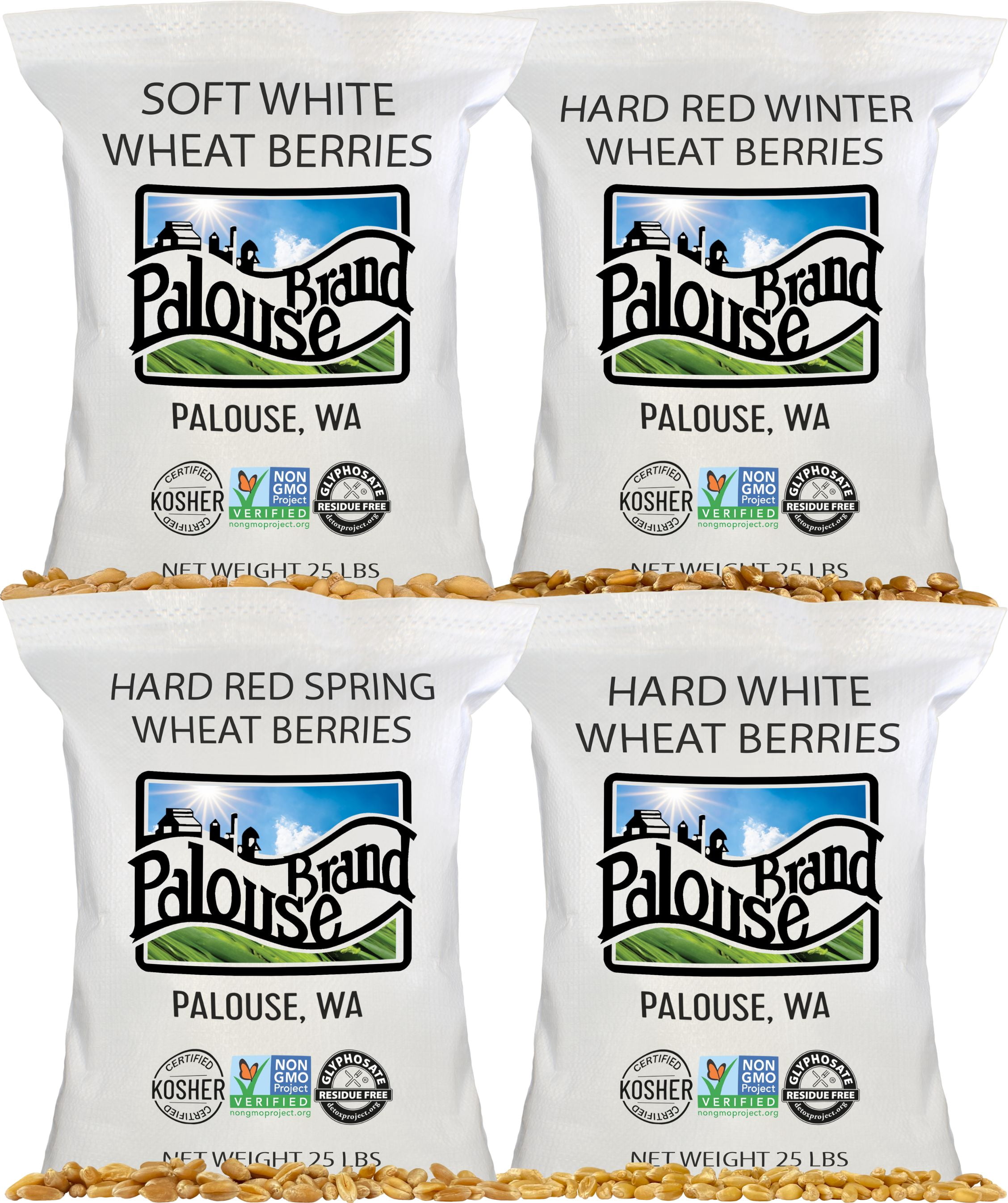 Emergency Wheat Berry Supply | 100 LBS | Hard White, Soft White, Hard ...