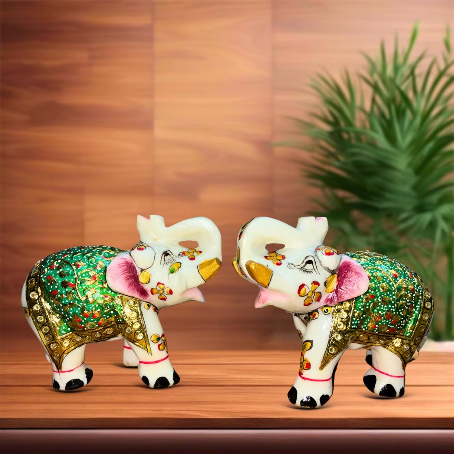 Certified Gold-Plated Australian Marble Elephant Statue - 4/5/6/7 ...