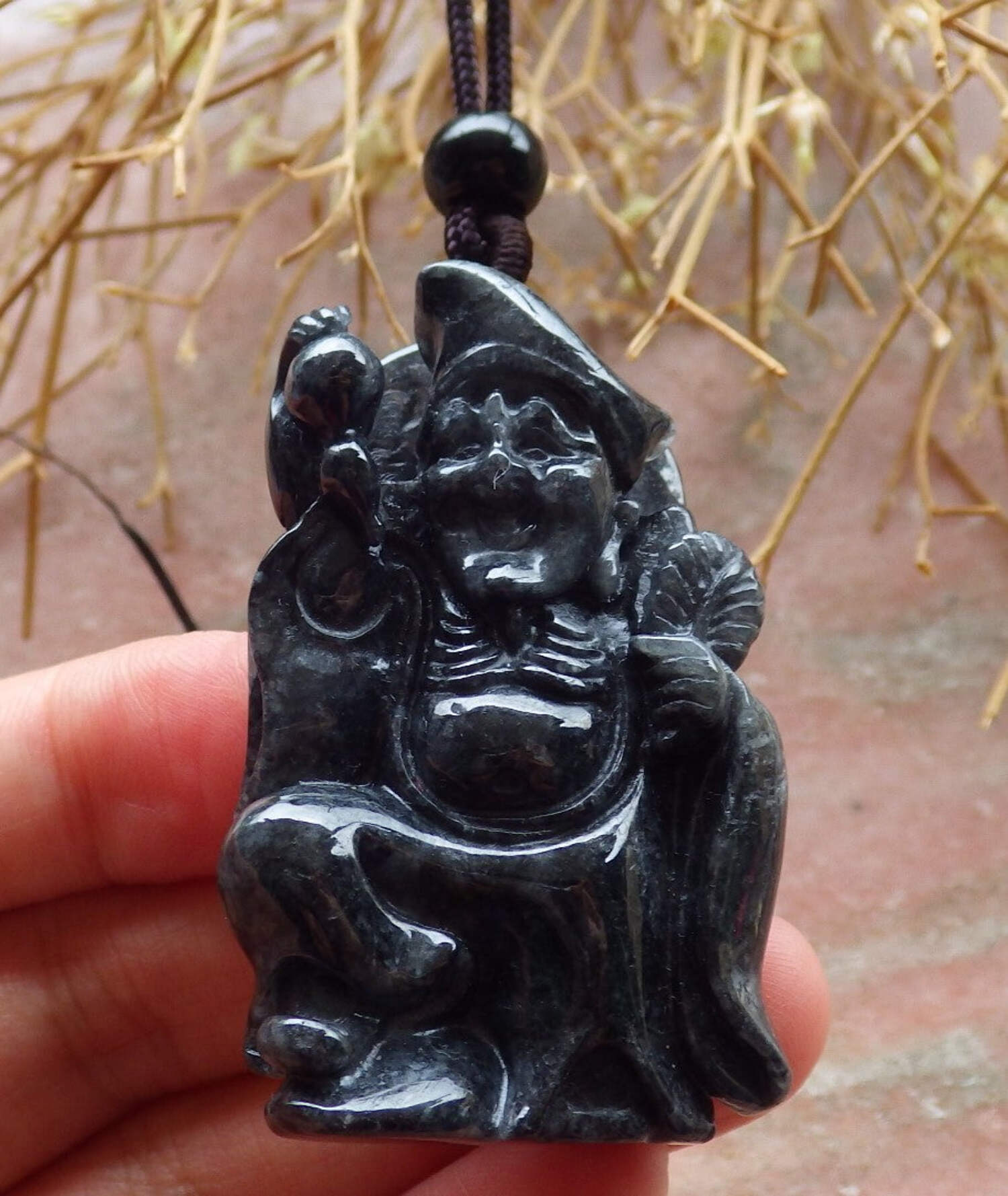 Certified Hand Carved Black Natural Myanmar Burma Grade A Jade jadeite ...