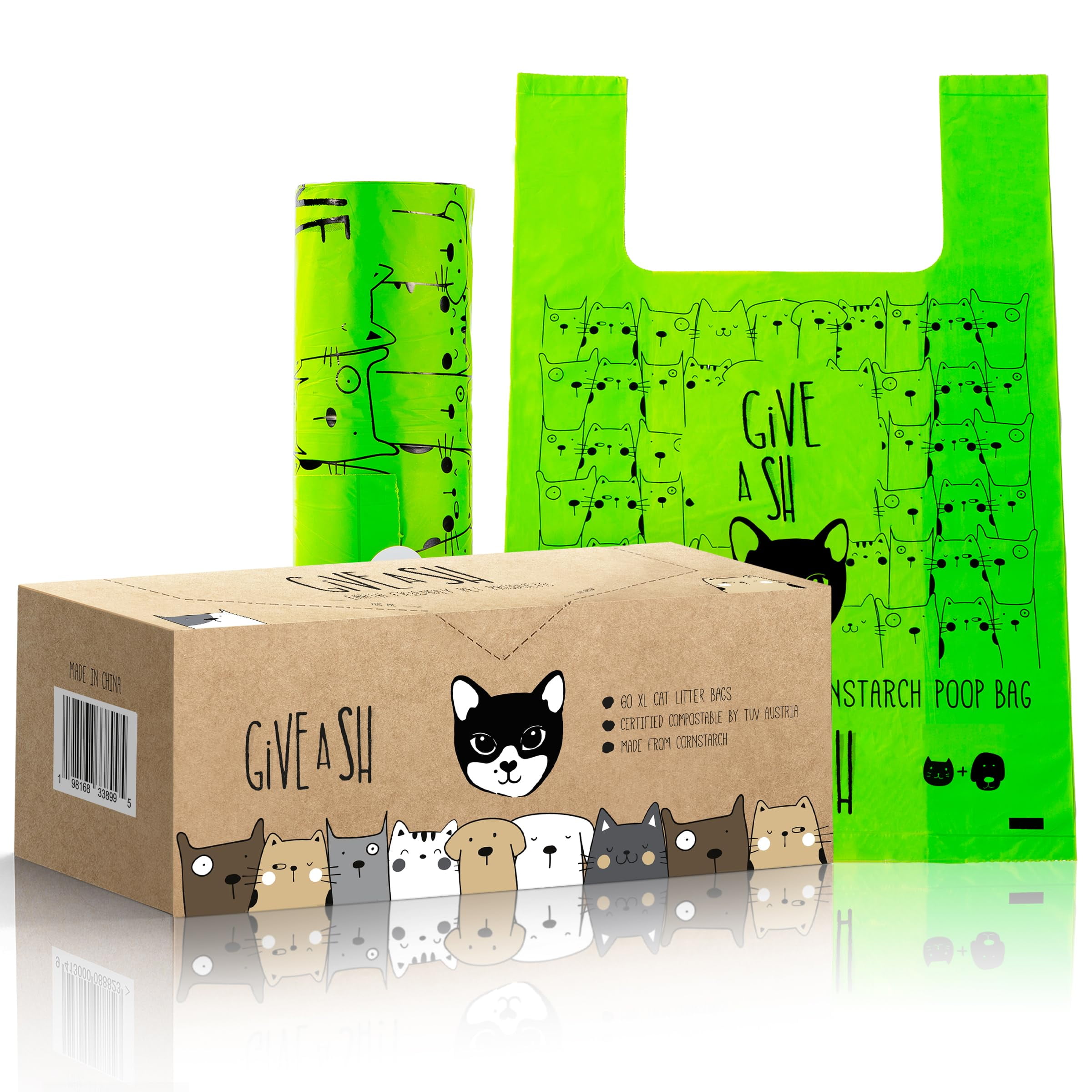Certified Home Compostable Cat IRF13 Litter Bags For Poop - 10% to ...