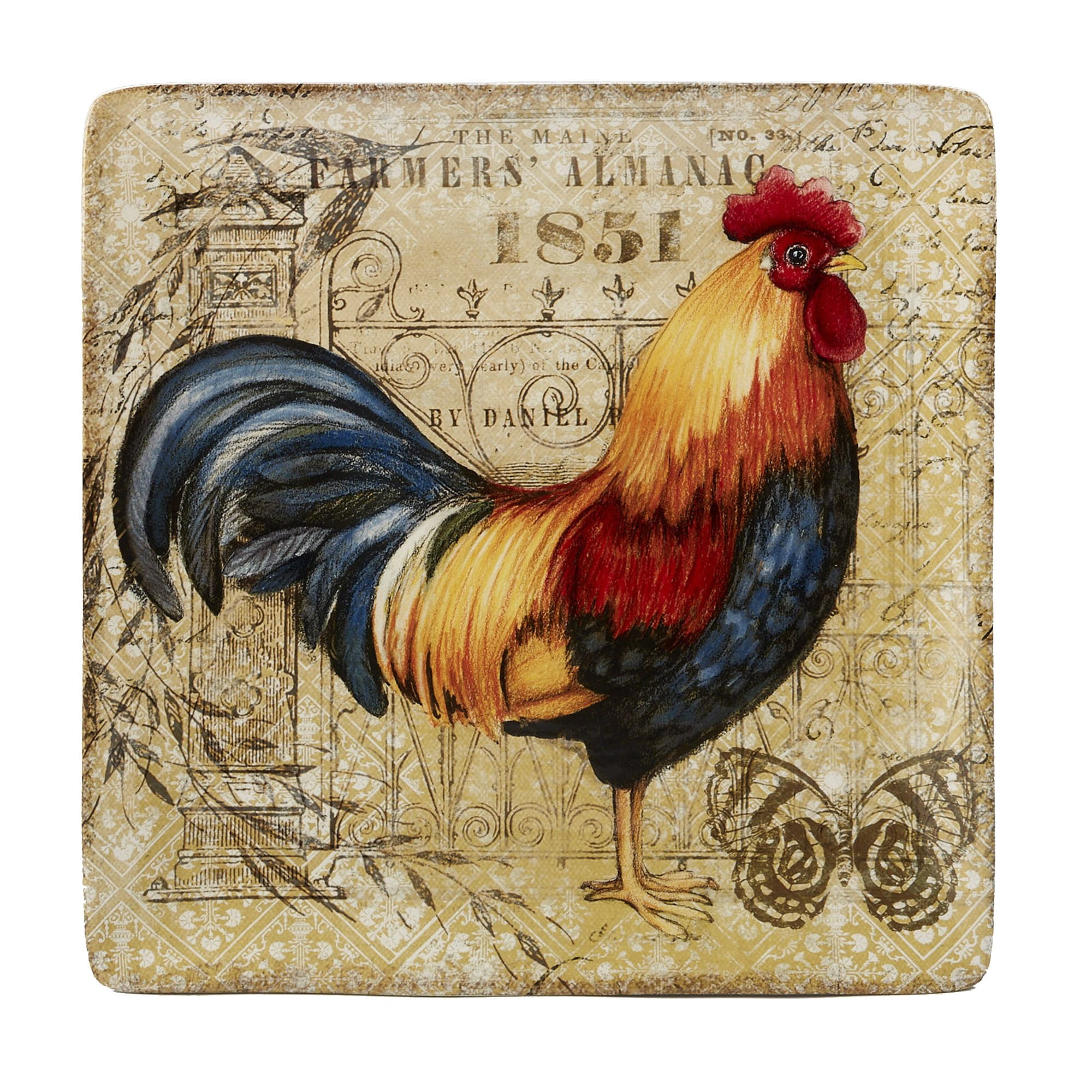 Certified International 23657 Gilded Rooster Ceramic Serveware, One ...