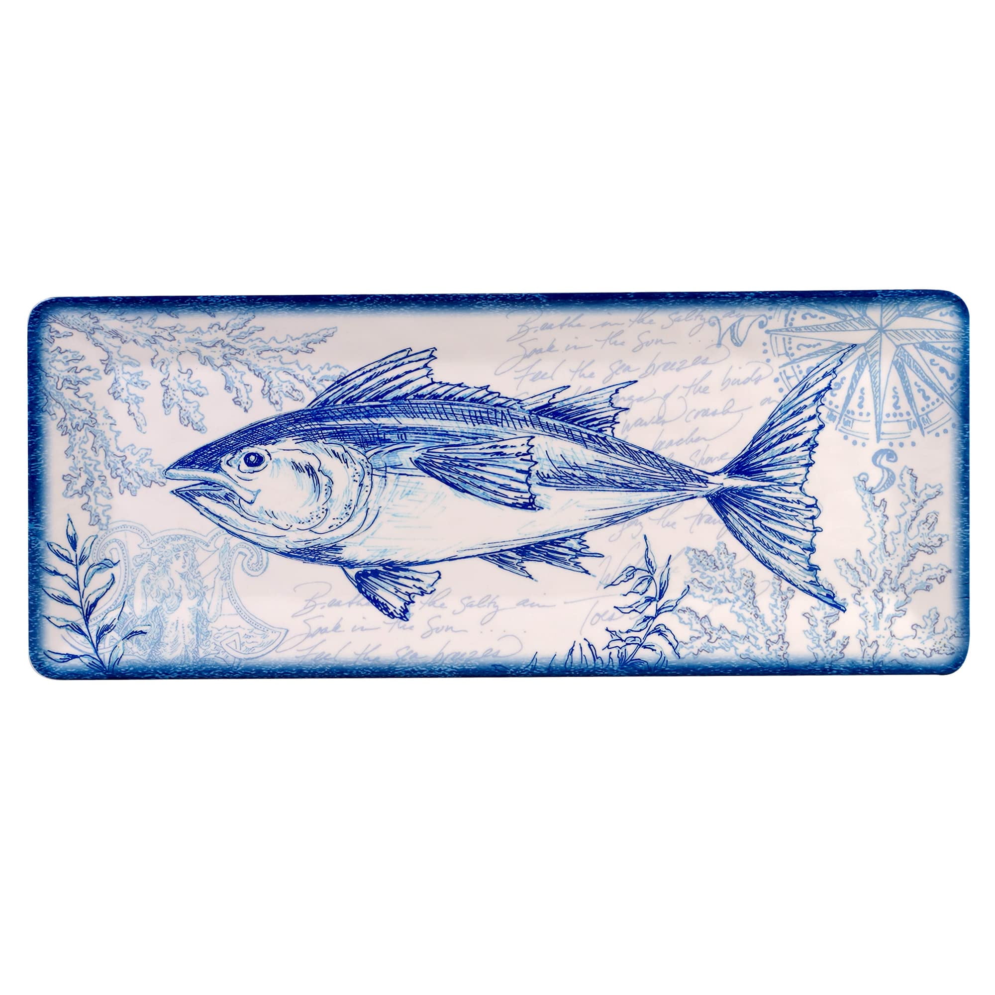 Certified International 28199 Oceanic Rectangular Platter, 19- inch ...