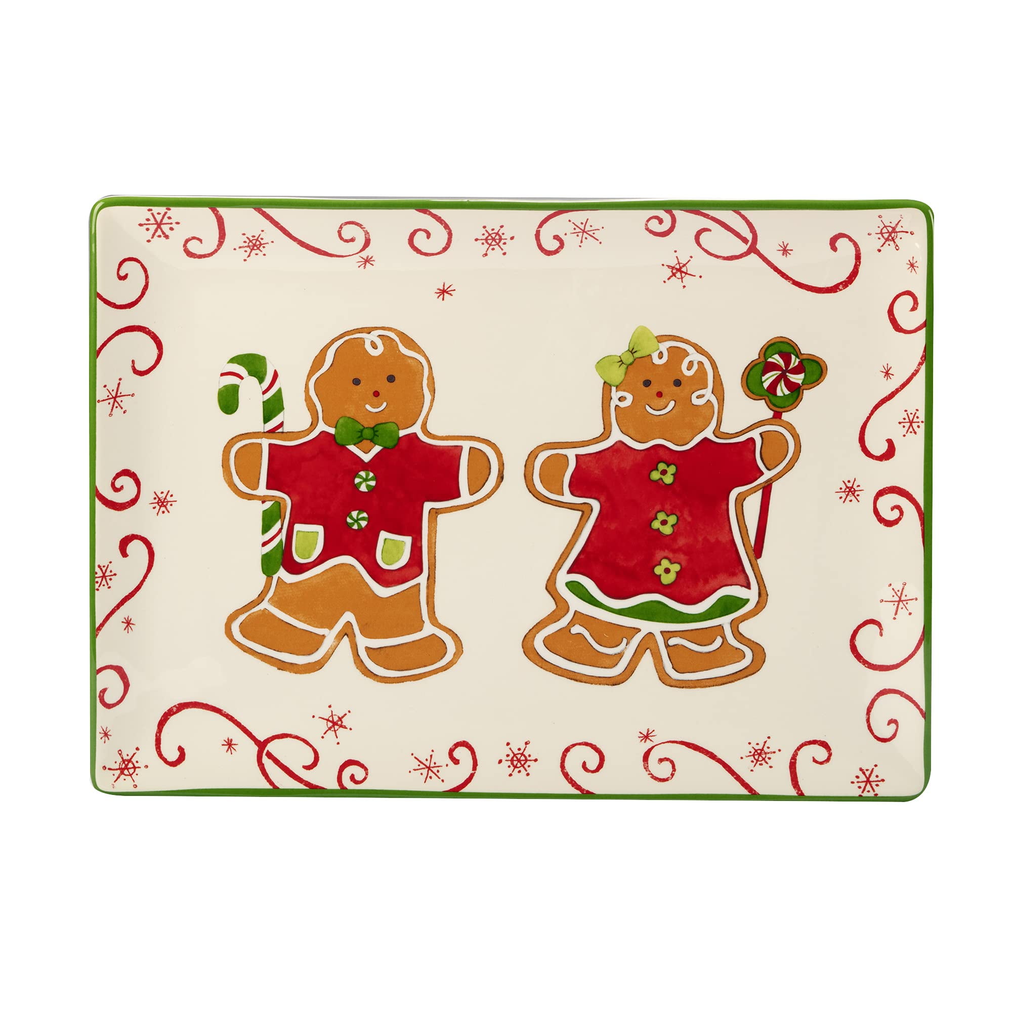 Certified International Holiday Magic Gingerbread Rectangular Serving ...