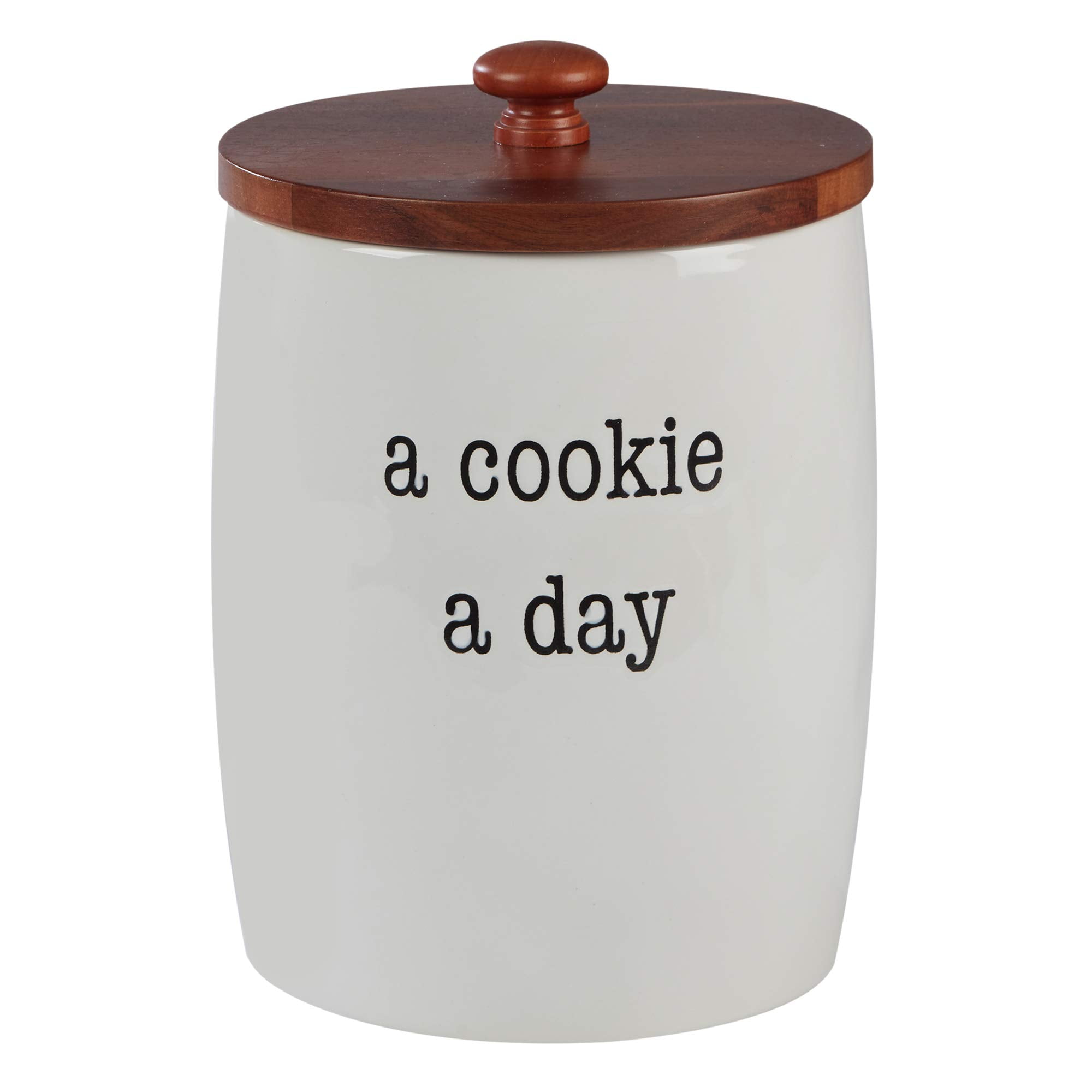 Certified International Just Words 160 oz. Cookie Jar with Bamboo Lid ...