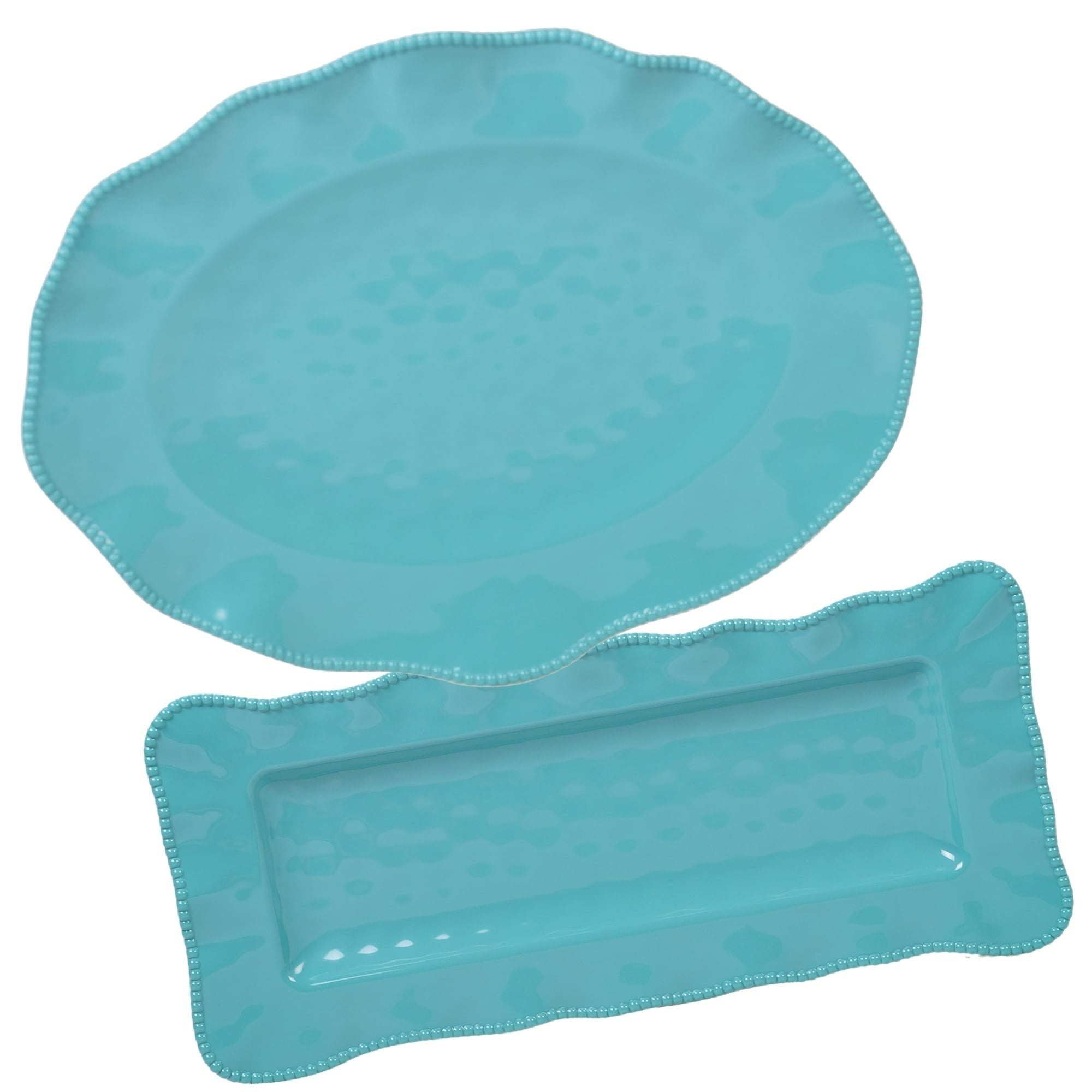 Certified International Perlette 2-piece Platter Serveware Set Blue ...